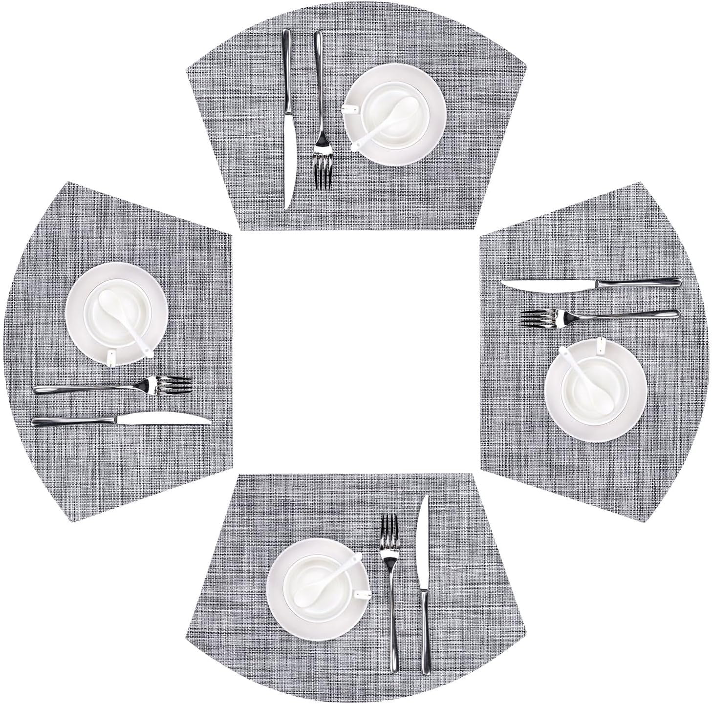 GZhLonKiMa Round Table Placemats Set of 4 Wedge Placemats Heat ...