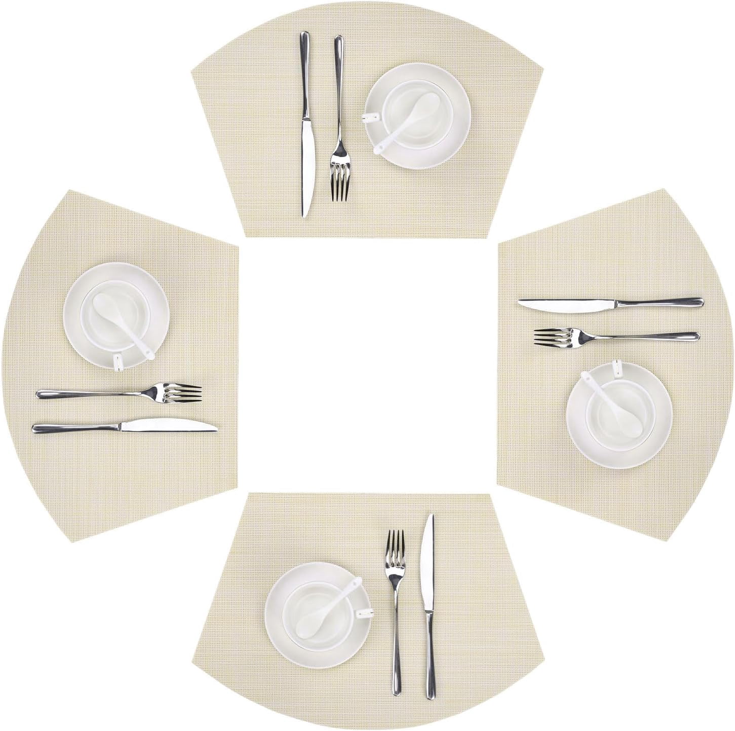 GZhLonKiMa Round Table Placemats Set of 4 Wedge Placemats Heat ...