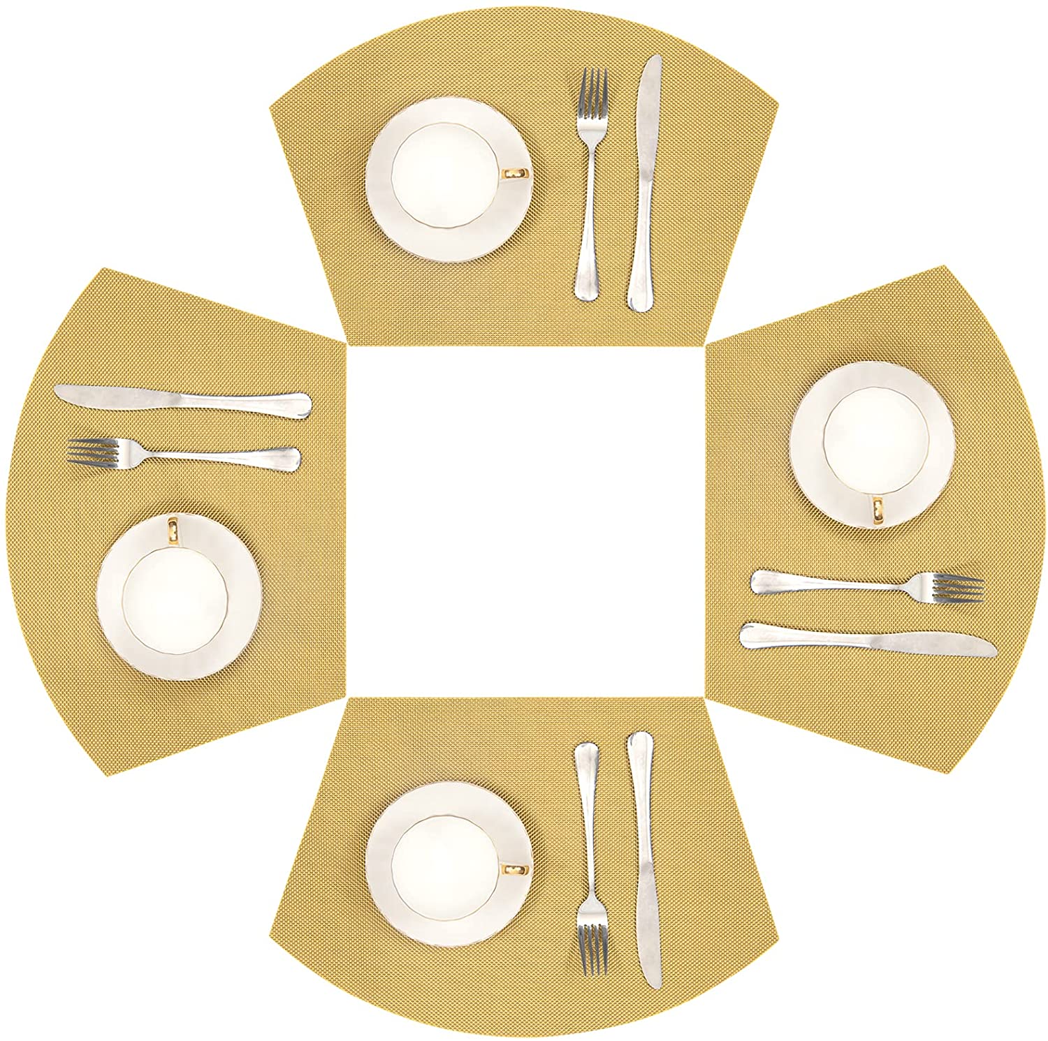 GZhLonKiMa Round Table Placemats Set of 4 Wedge Placemats Heat ...