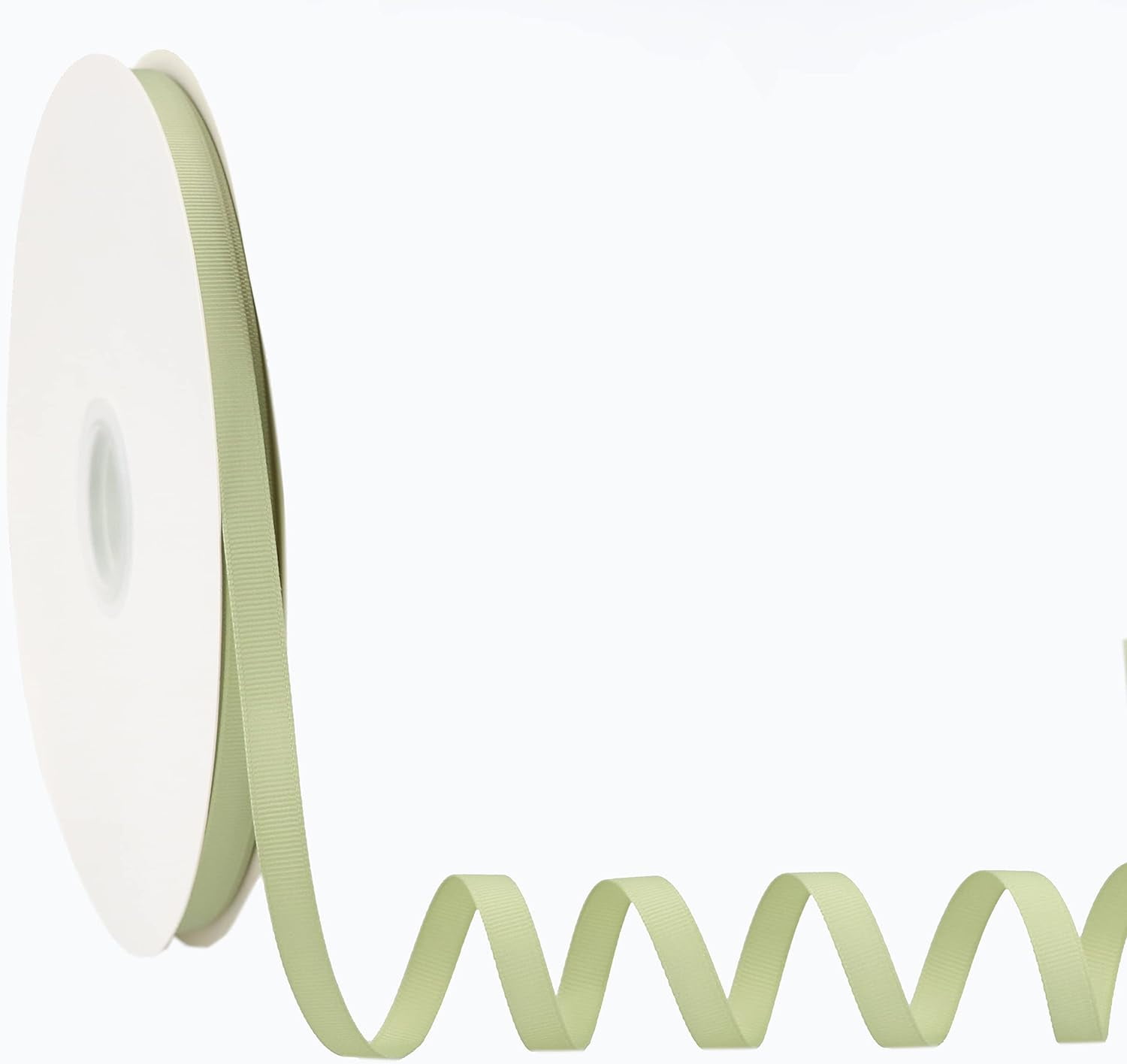 GZhLonKiMa Sage Green Grosgrain Ribbon 3/8 Inch Bulk 100 Yard Roll Thin ...