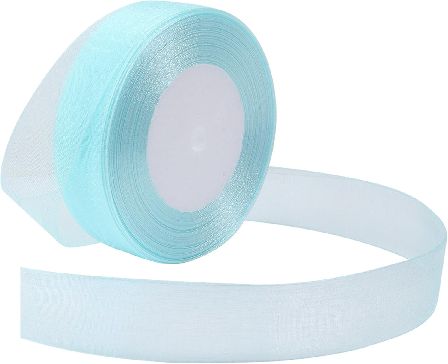 GZhLonKiMa Sage Green Ribbon for Gift Wrapping 1 inch Sheer Organza ...