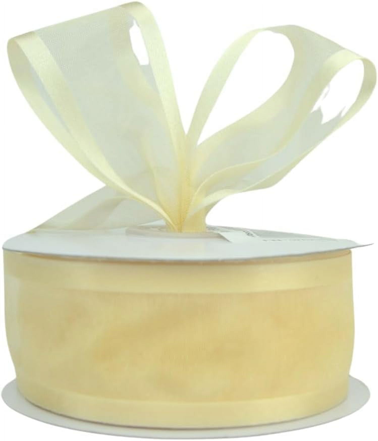 GZhLonKiMa Satin Edge Sheer Organza 5/8Lavender 25yd Polyester Ribbon ...