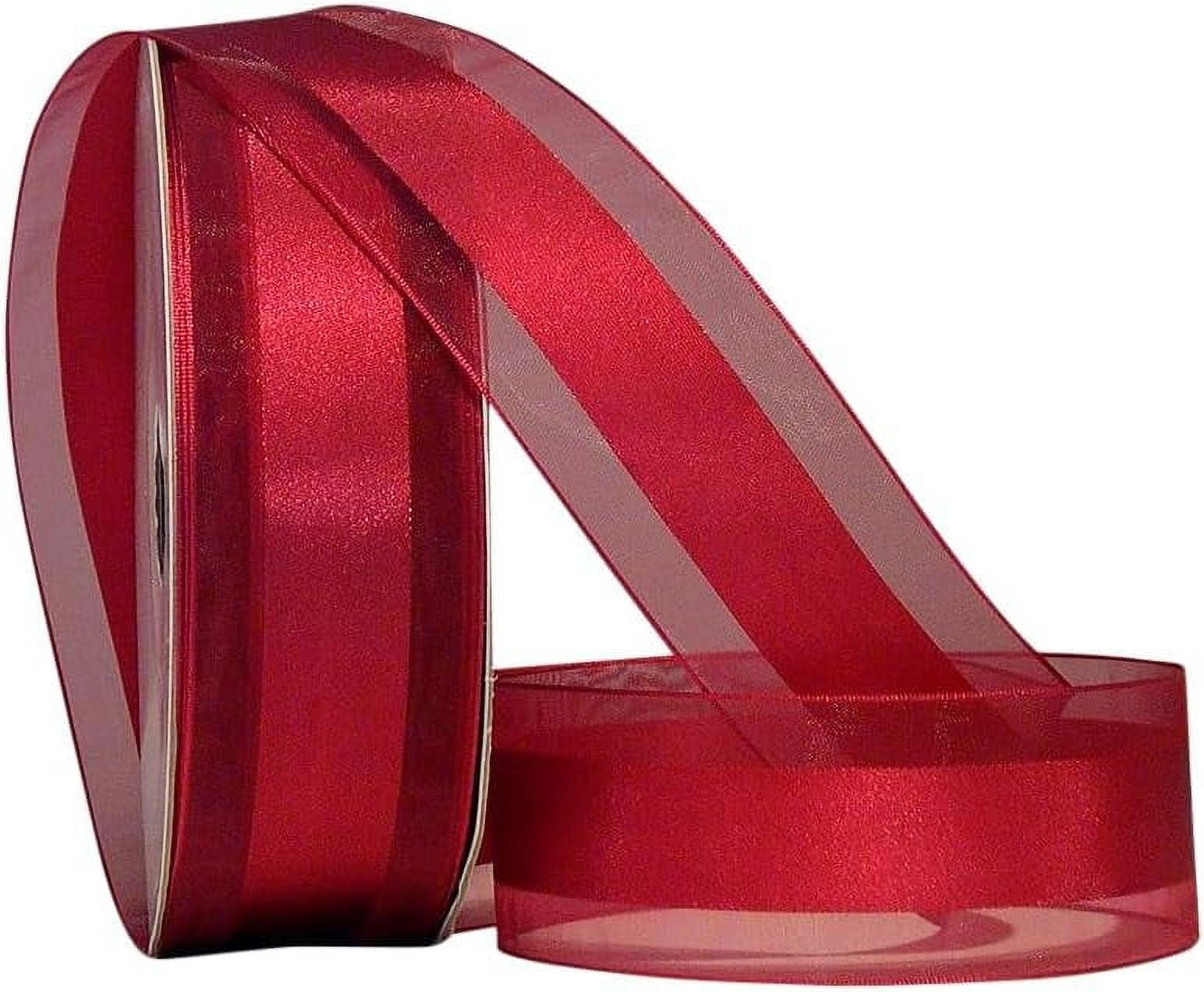 GZhLonKiMa Satinesque Sheer Organza Ribbon with Satin Center - New ...