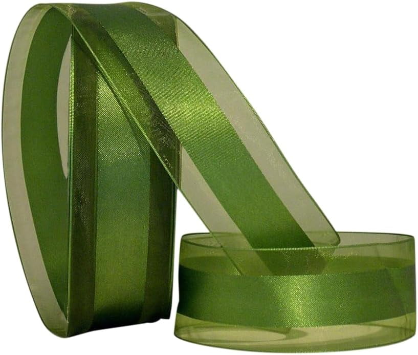 GZhLonKiMa Satinesque Sheer Organza Ribbon with Satin Center - New ...