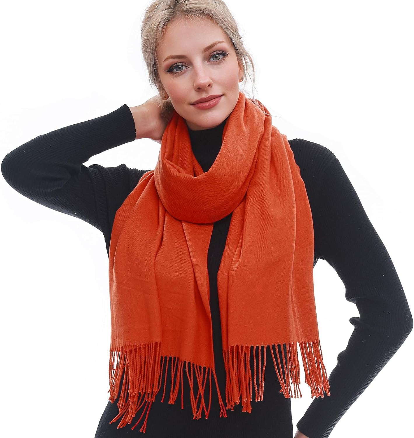 GZhLonKiMa Scarf for Women Fall Winter Scarves Warm Large Pashmina ...