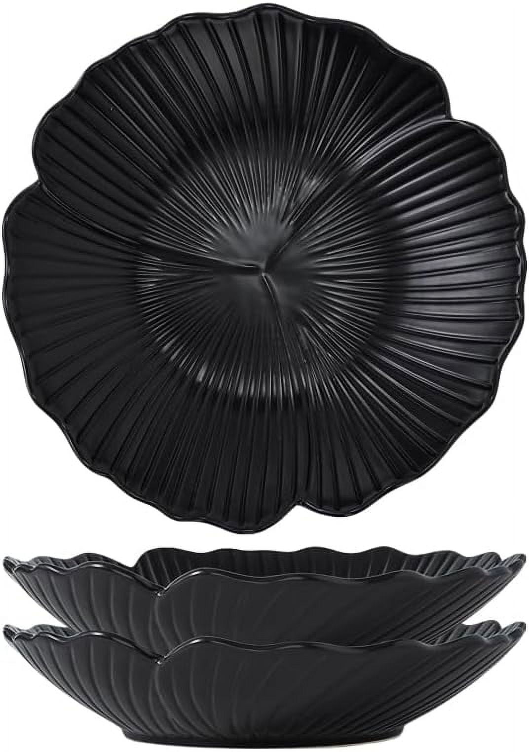 GZhLonKiMa Set of 3-Japanese Style Flower Petal Shaped Porcelain Dinner ...