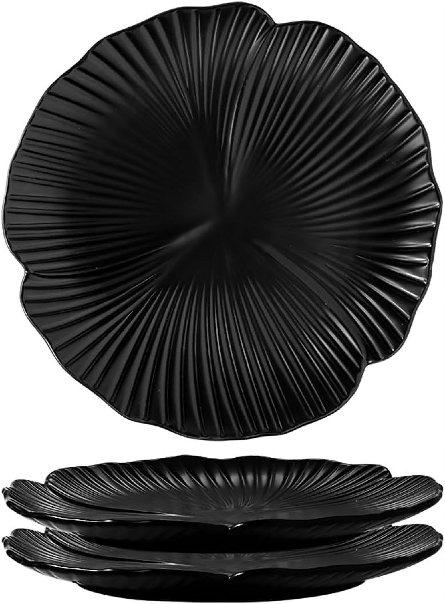 GZhLonKiMa Set of 3-Japanese Style Flower Petal Shaped Porcelain Dinner ...