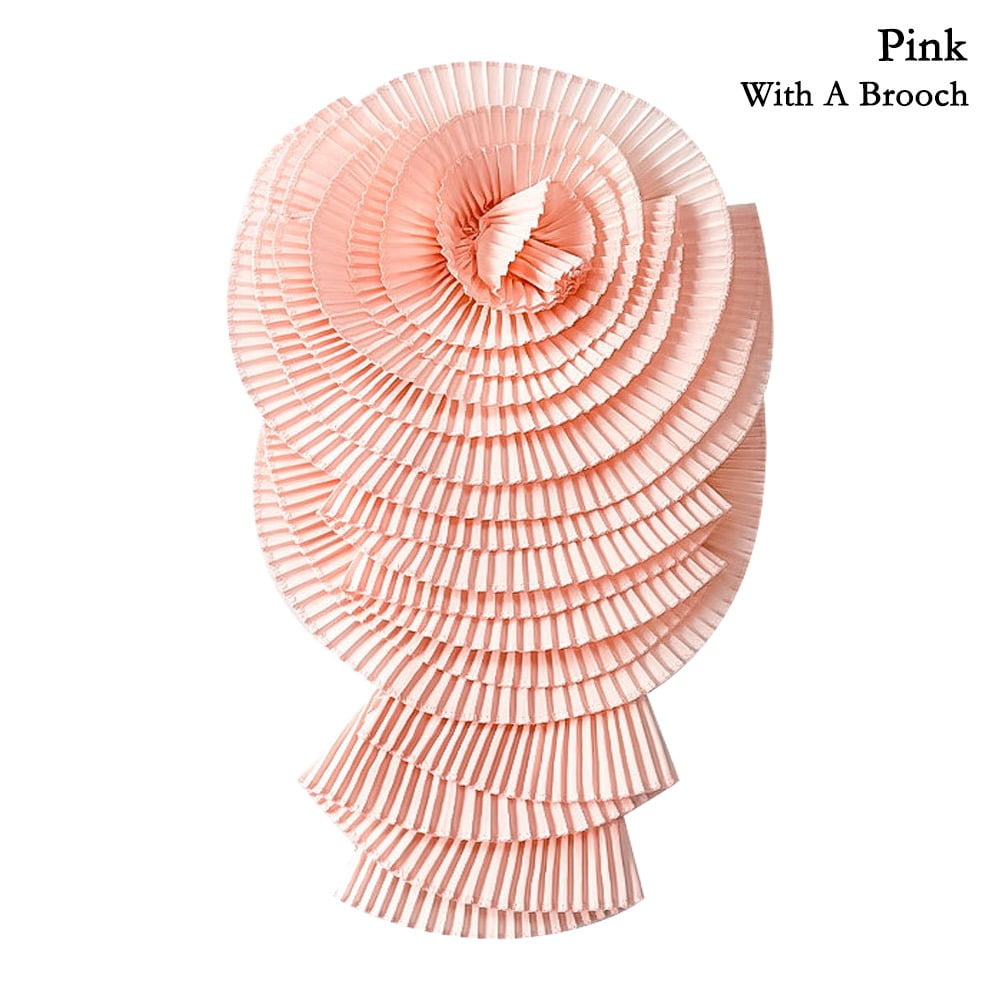 GZhLonKiMa Sew 3D Pleated Flower Handmade Exaggerated Chest Flower ...