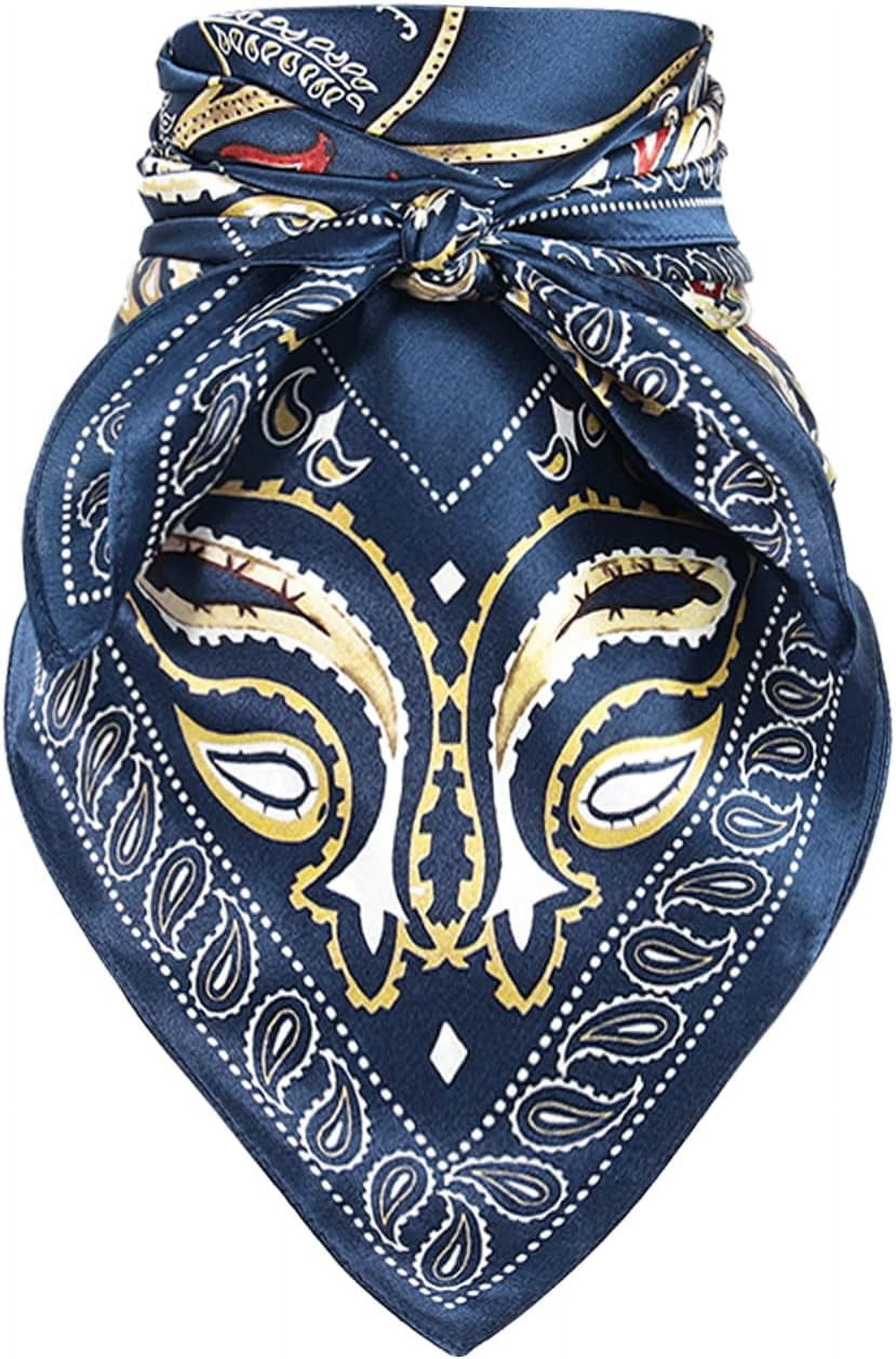 GZhLonKiMa Silk Wild Rag 27 Inch Print Cowboy Neckerchief Large ...