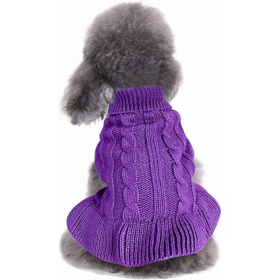 GZhLonKiMa Small Dog Sweaters Knitted Pet Cat Warm Dog Sweatshirt ...
