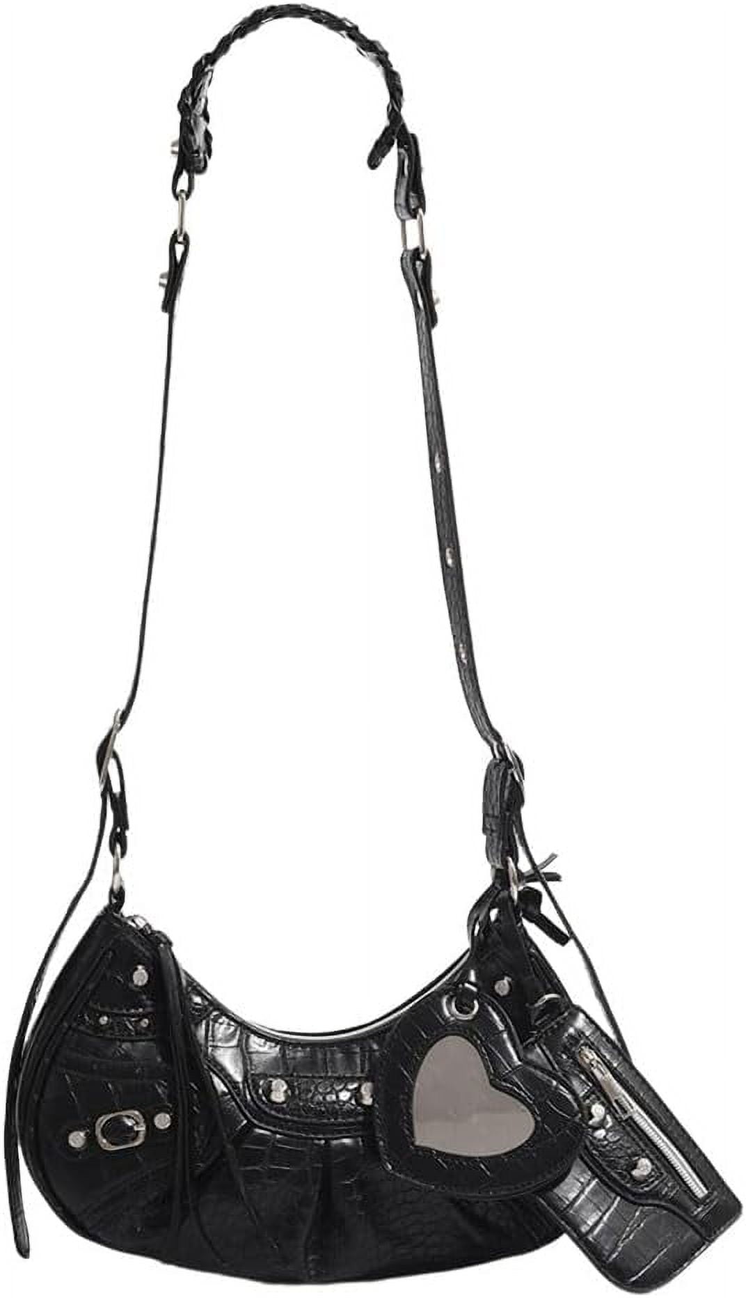 GZhLonKiMa Small Shoulder Bag Y2K Purse for Women Punk Rivet Crossbody ...