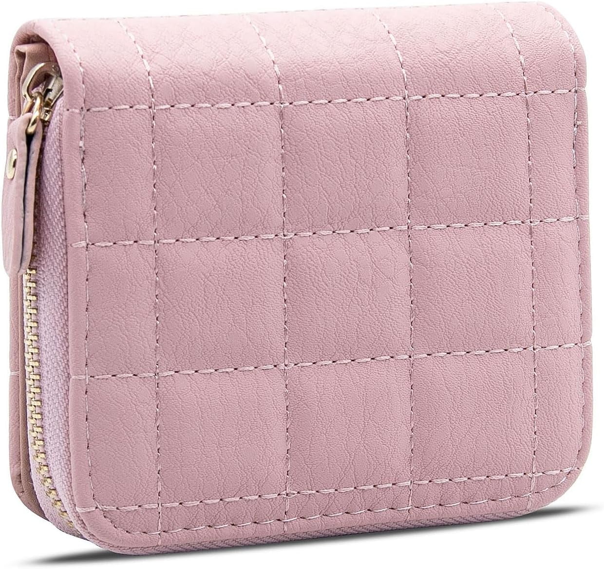 GZhLonKiMa Small Wallet for Women Girls Bifold Quilted Leather Pocket ...