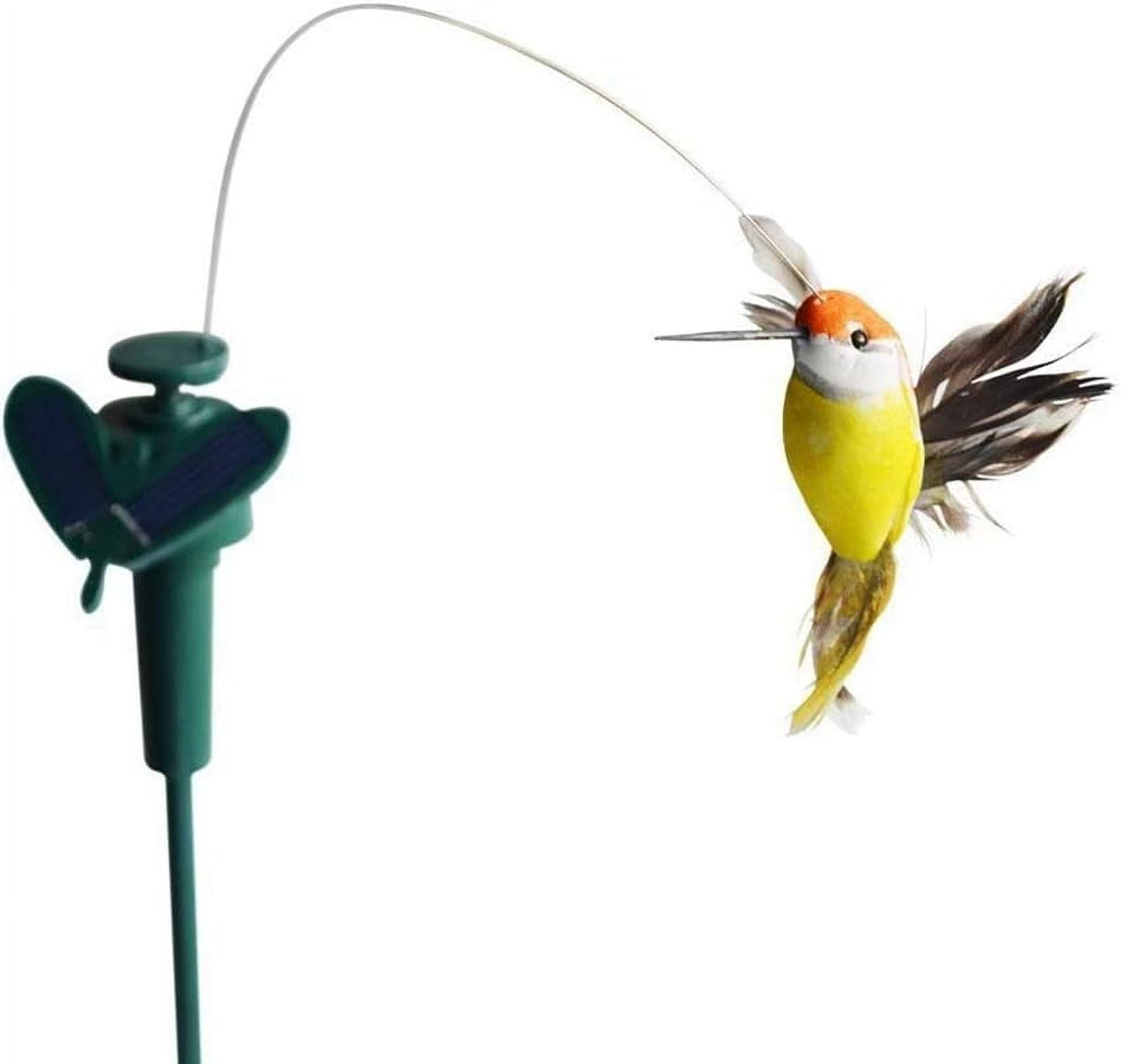 GZhLonKiMa Solar/Battery Powered Flying Wobble Fluttering Hummingbird ...