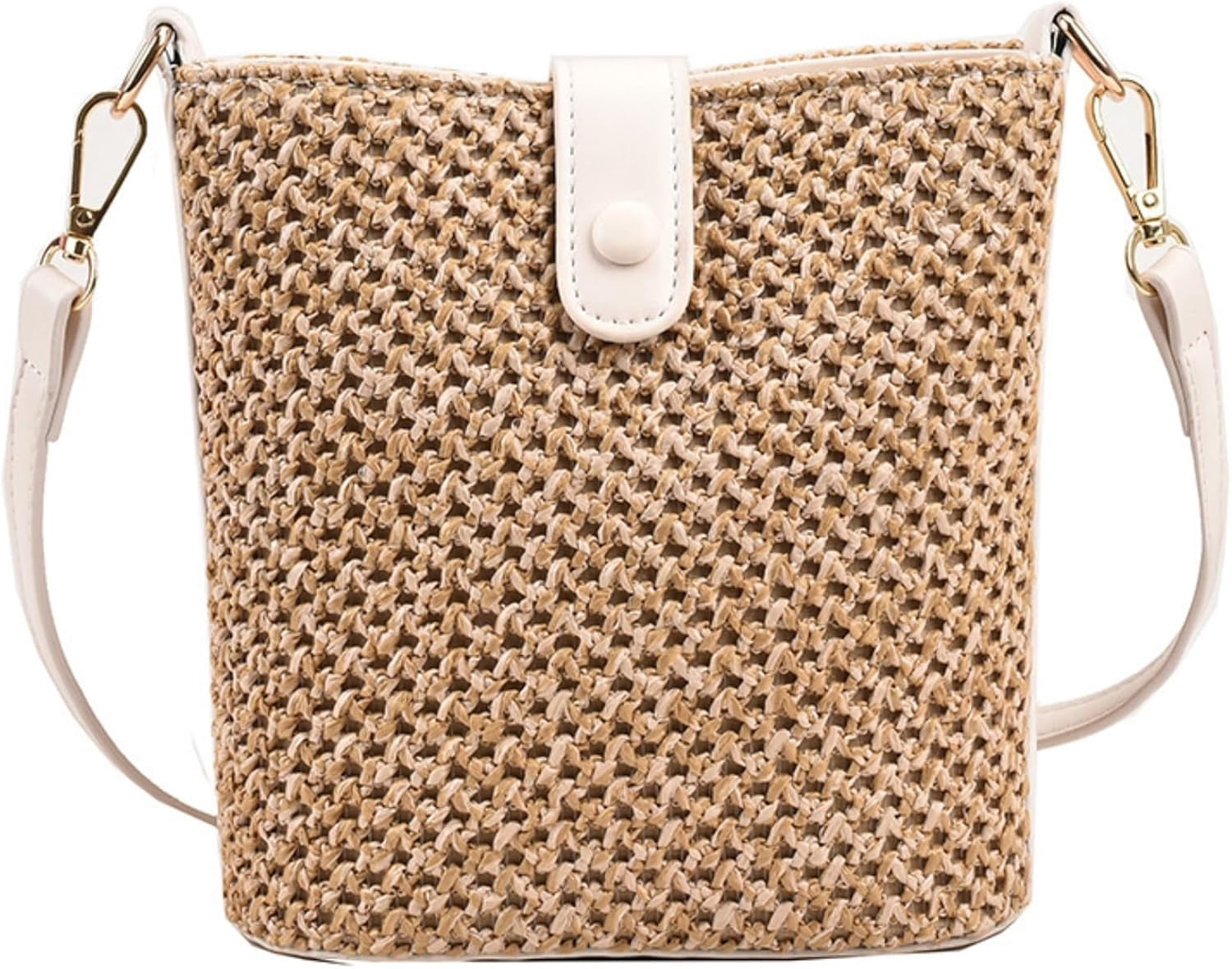 GZhLonKiMa Straw Crossbody Bags Women Summer Woven Bucket Handbag ...