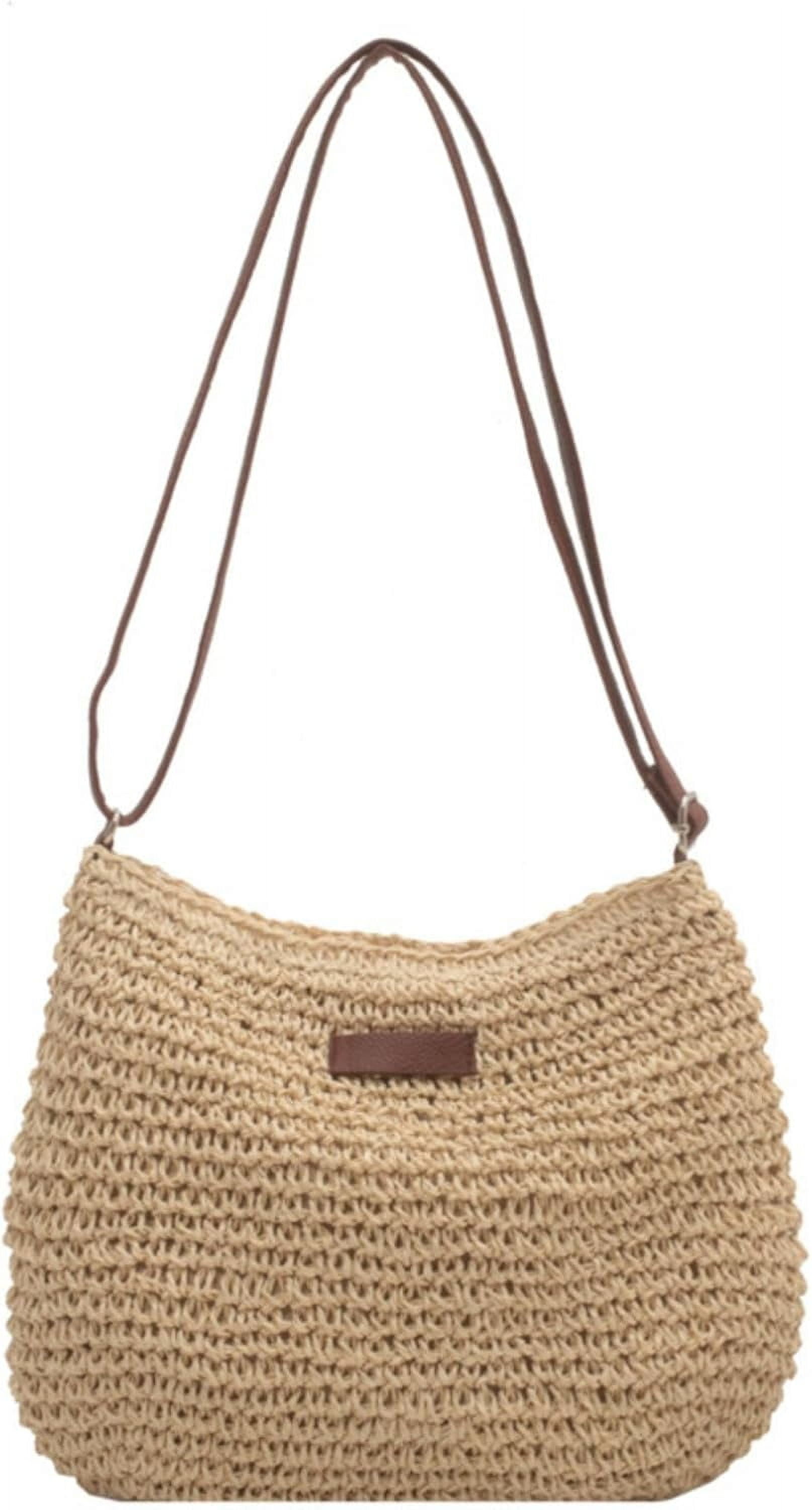 GZhLonKiMa Straw Purse Crossbody Bag Small Shoulder Bohemian Hollow ...