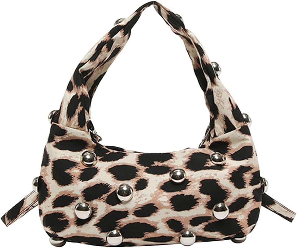 GZhLonKiMa Studded Purse,Y2k Purse Crescent Shoulder Bag for Women ...