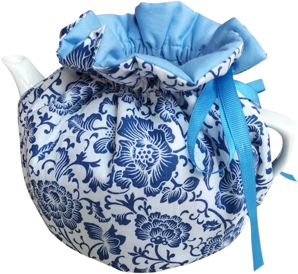 GZhLonKiMa Tea Cosy - Pure Cotton Printed Tea Cosy, Kitchen Tea Pot ...