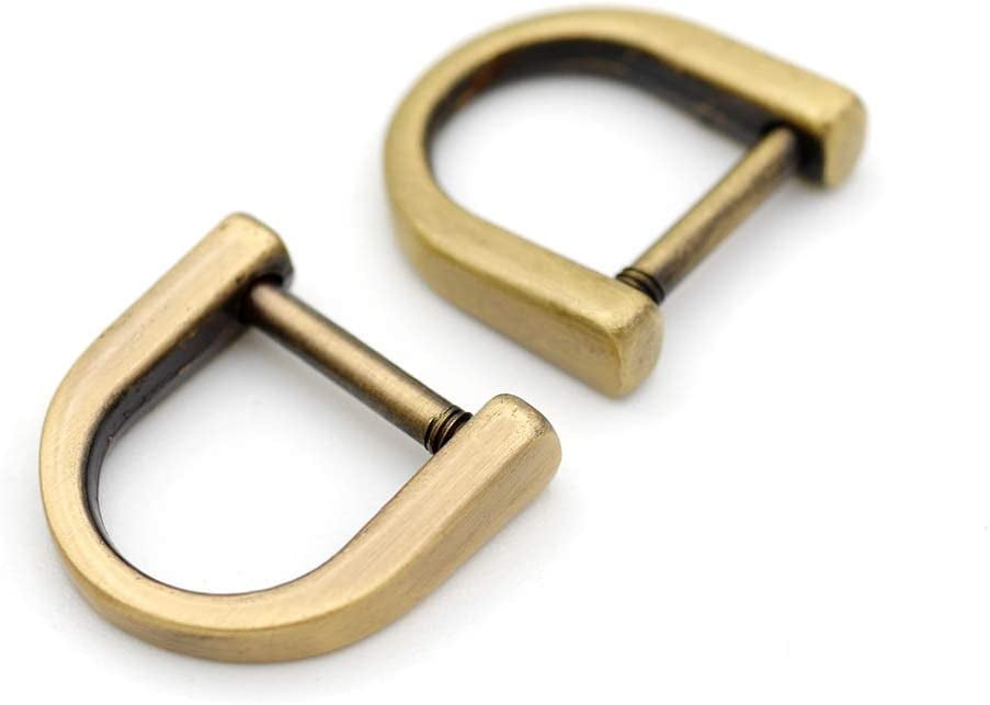 GZhLonKiMa Tiny D-Rings Shackle Screw Ring for Key Holder Zip Puller ...