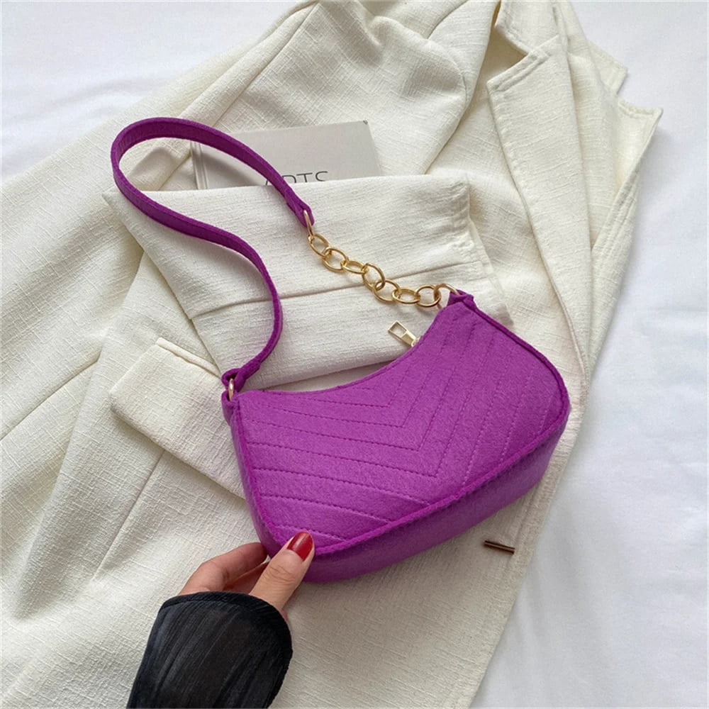 GZhLonKiMa Trendy Felt Shoulder Bags For Women Women'S Subaxillary Bag ...