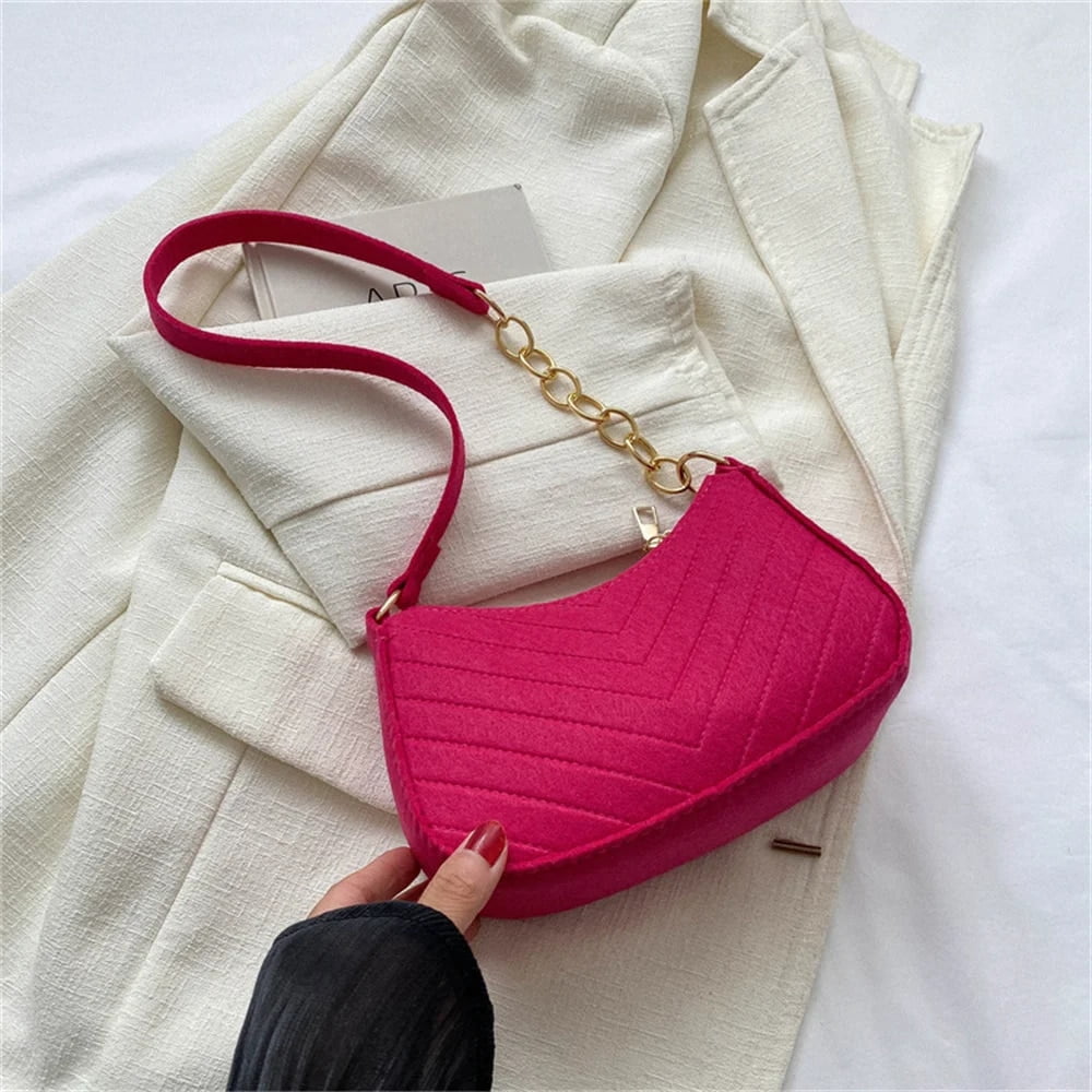 GZhLonKiMa Trendy Felt Shoulder Bags For Women Women'S Subaxillary Bag ...