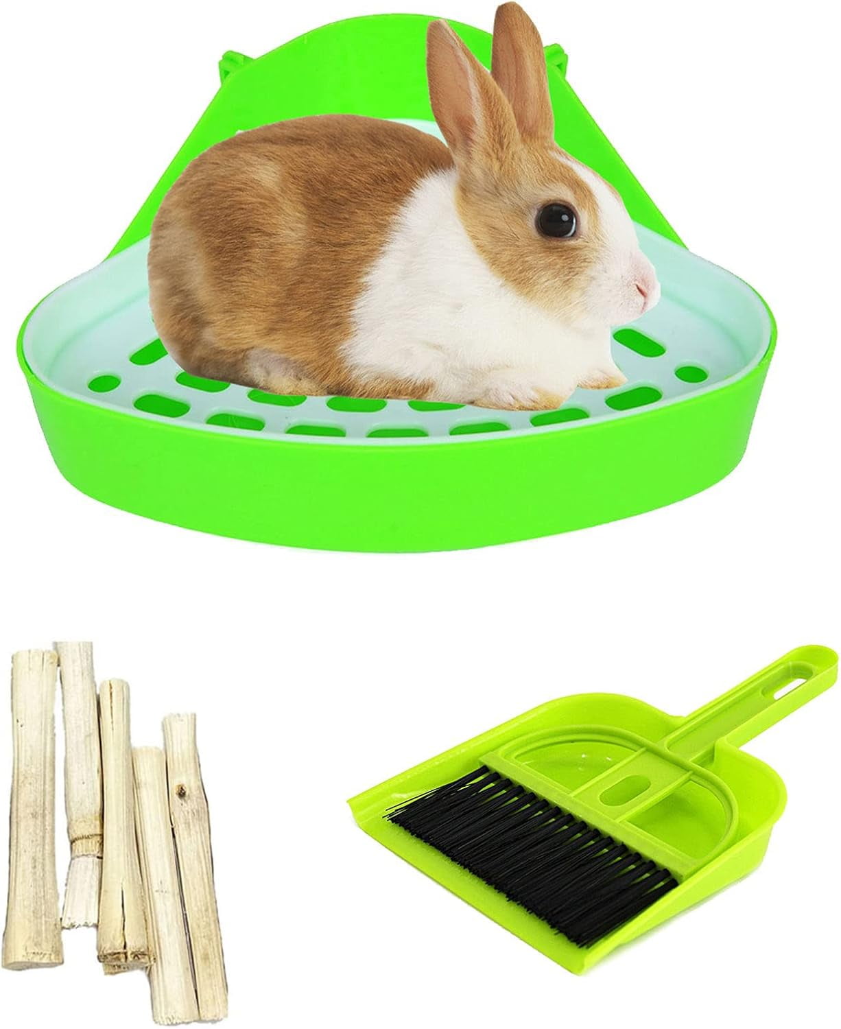 GZhLonKiMa Triangle Potty Trainer Corner Bunny Toilet Guinea Pig Litter ...