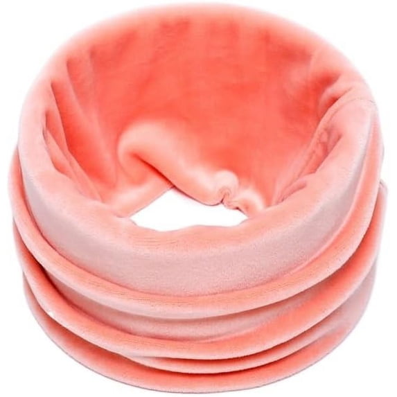 GZhLonKiMa Winter Solid Flannel Warm Ring Scarf Collar Outdoor Sports ...