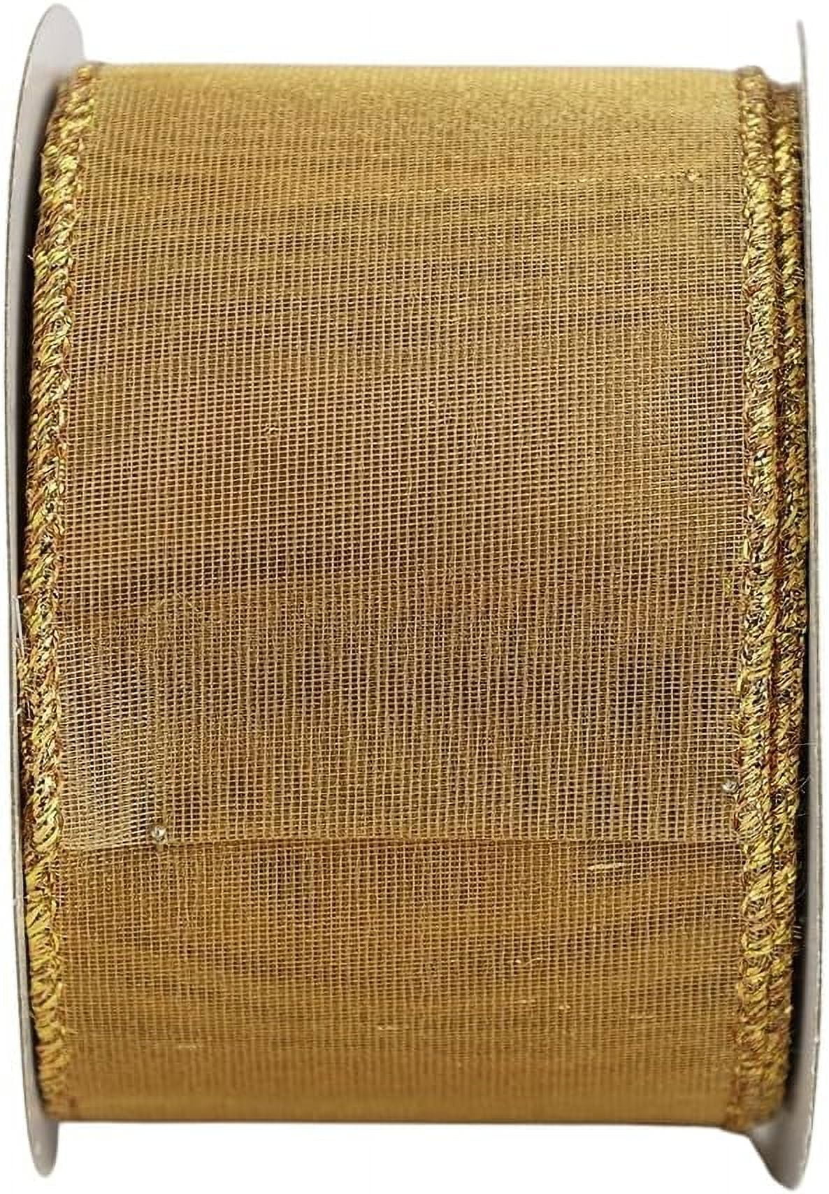 GZhLonKiMa Wired Metallic Sheer - Rust 2-1/210yd - Walmart.com