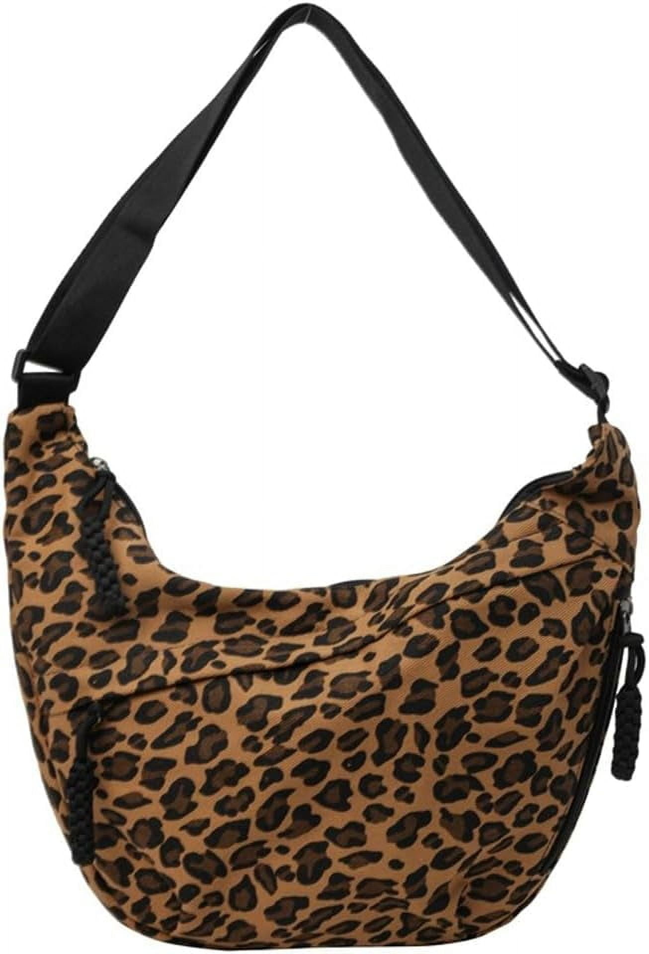 GZhLonKiMa Women Casual Canvas Tote Bags Fashion Leopard Shoulder Hobo ...