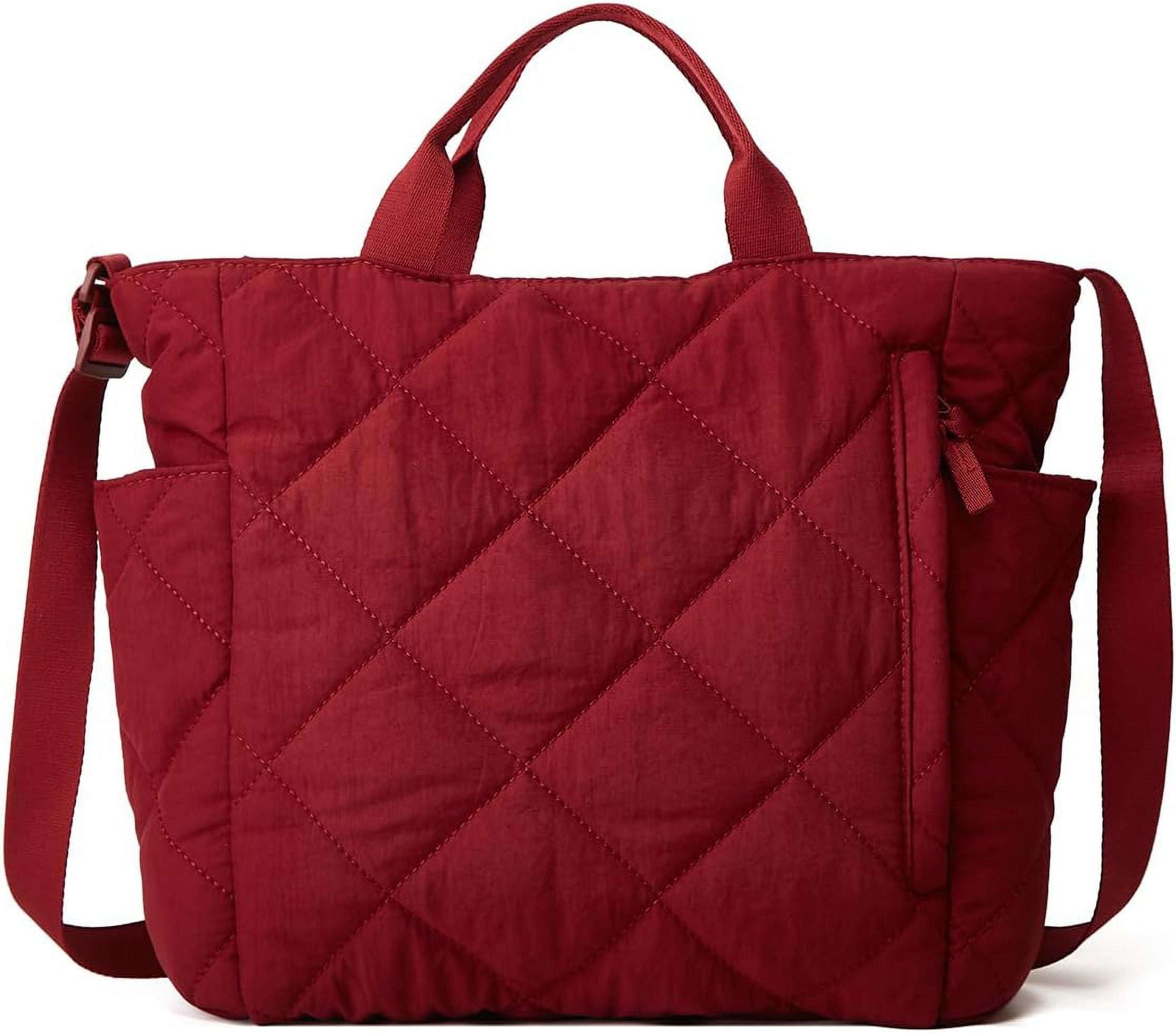 GZhLonKiMa Women Quilted Tote Bag Puffer Hobo Handbag Lightweight ...