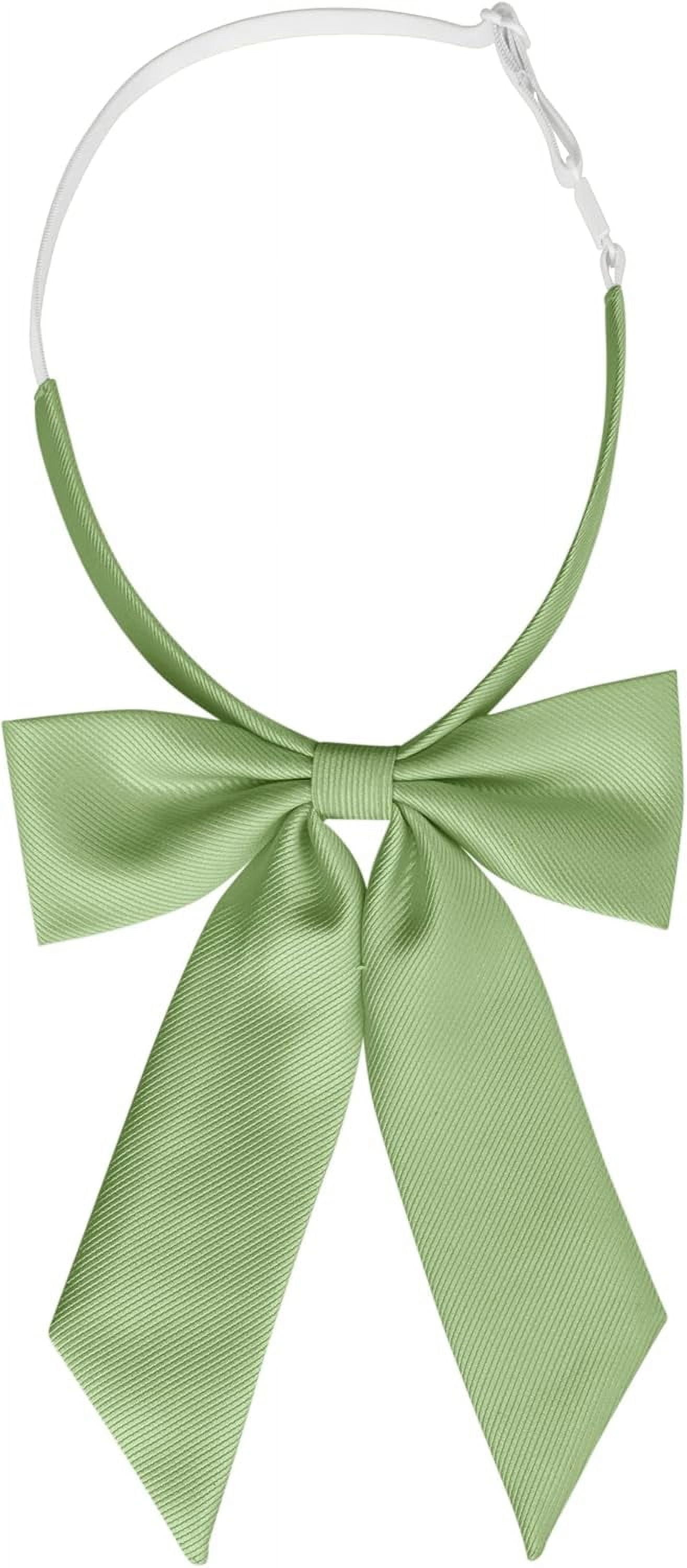 GZhLonKiMa Women's Bow Ties Solid Color Western Ribbon Pre-Tied Bowties ...