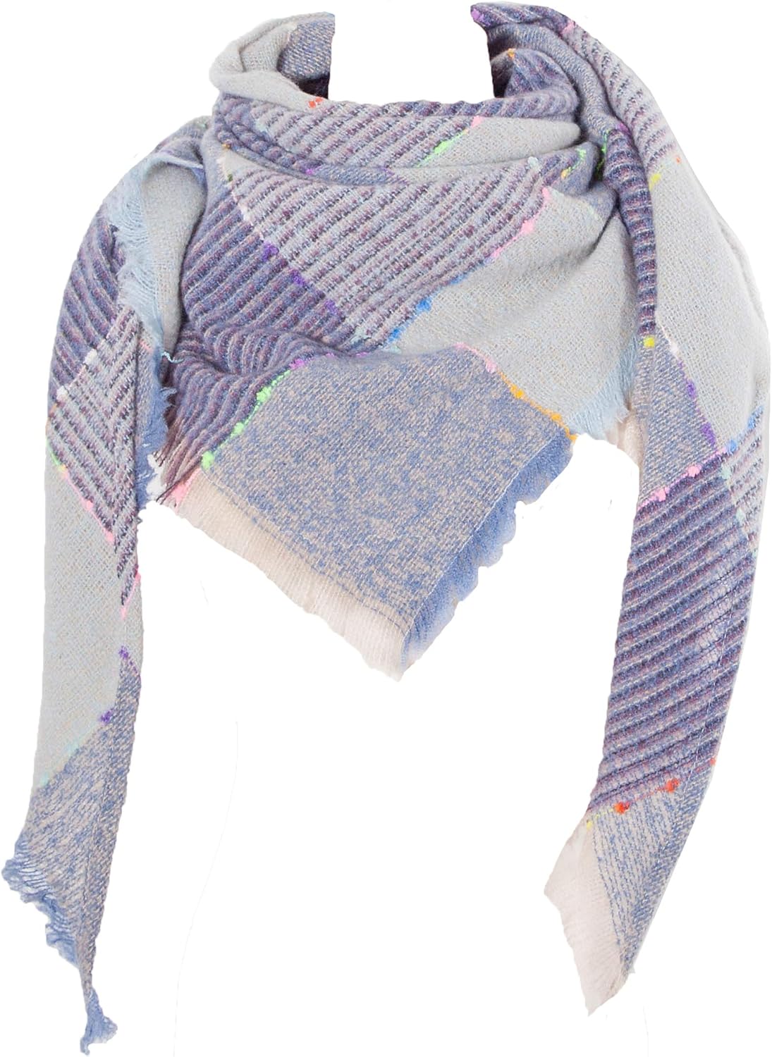 GZhLonKiMa Womens Winter Scarfs Warm Scarf Half Shawls Triangle Scarves ...