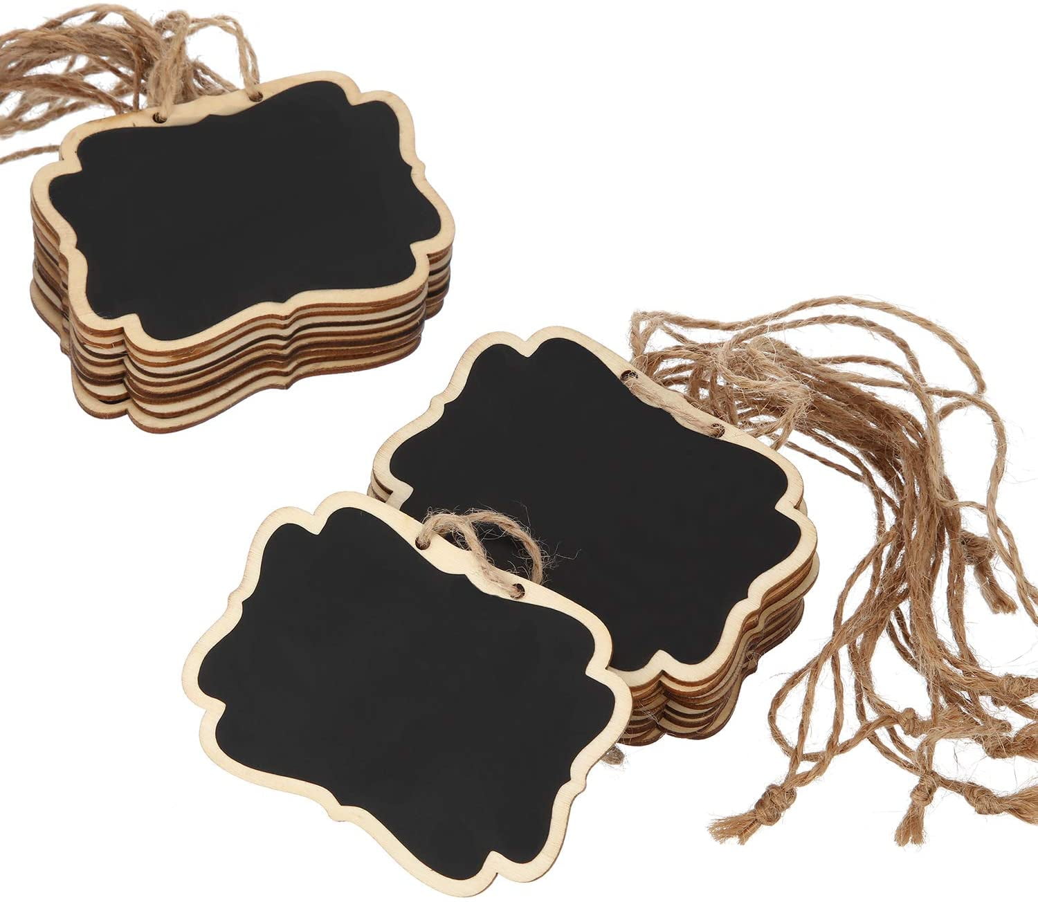 GZhLonKiMa Wooden Mini Chalkboard Signs Chalkboard Hanging Labels ...