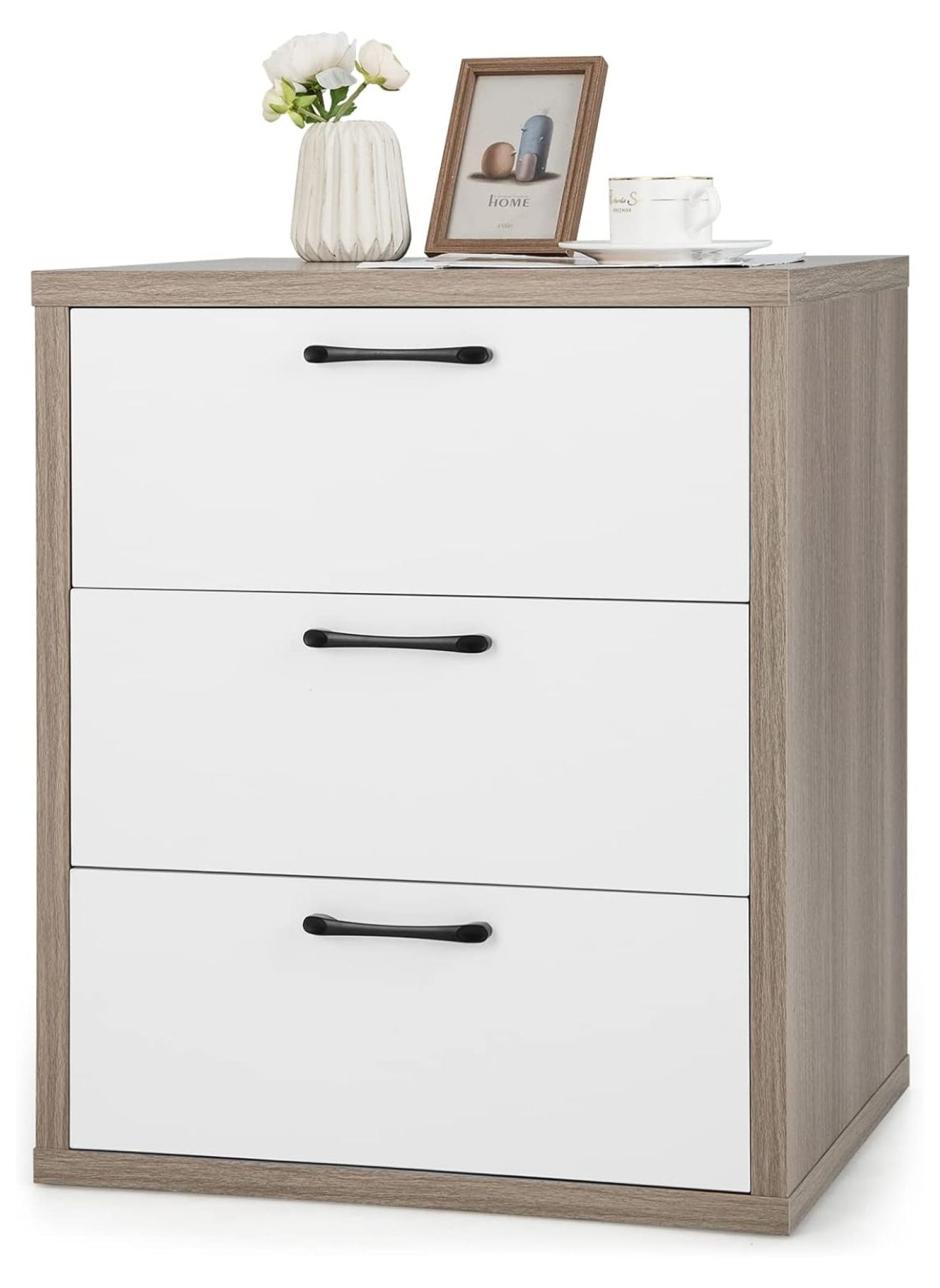 GaGaLee 3-Drawer Dresser, Modern Chest of Drawers, Floor Wooden Storage ...