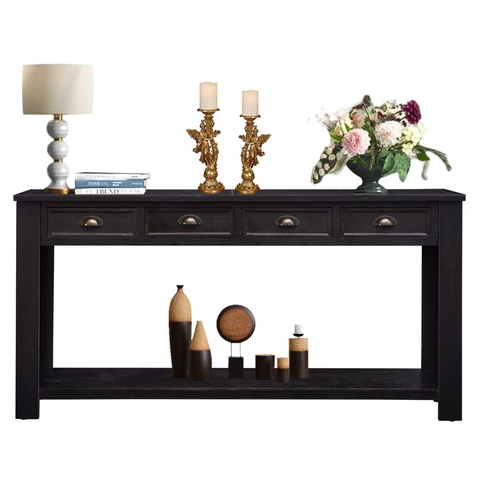 GaGaLee Long Sofa Table - Black 60 Inch Console Tables for Living Room ...