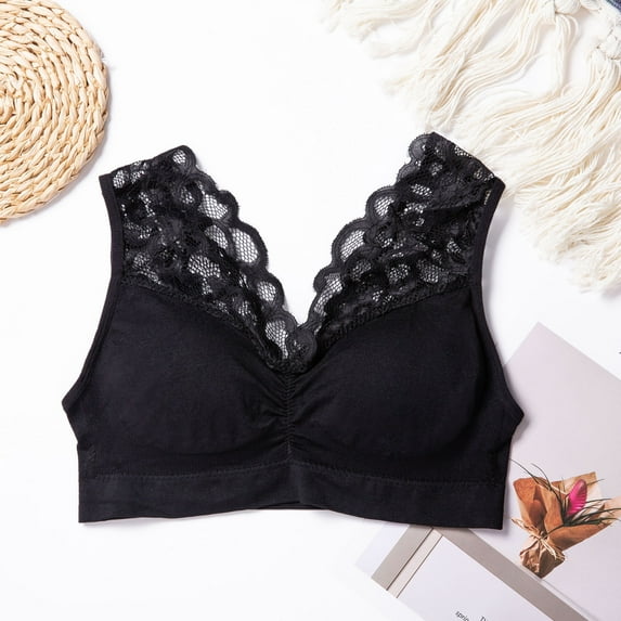 GaThRRgYP Bras for Women Clearance Women's Plus Size Lace Vest-Style ...
