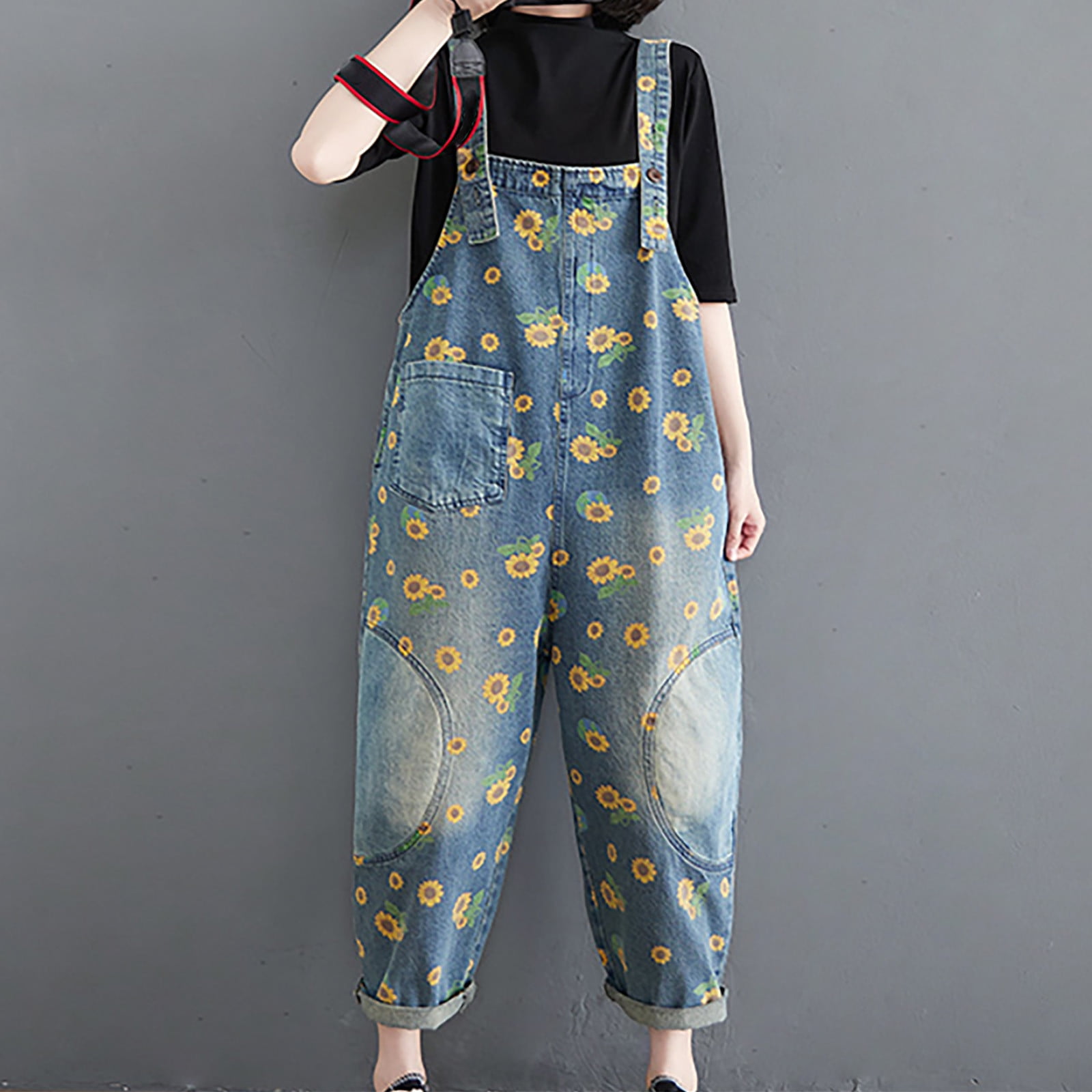 GaThRRgYP Summer Jumpsuit for Women,Women's Denim Jumpsuit Pants Pocket ...