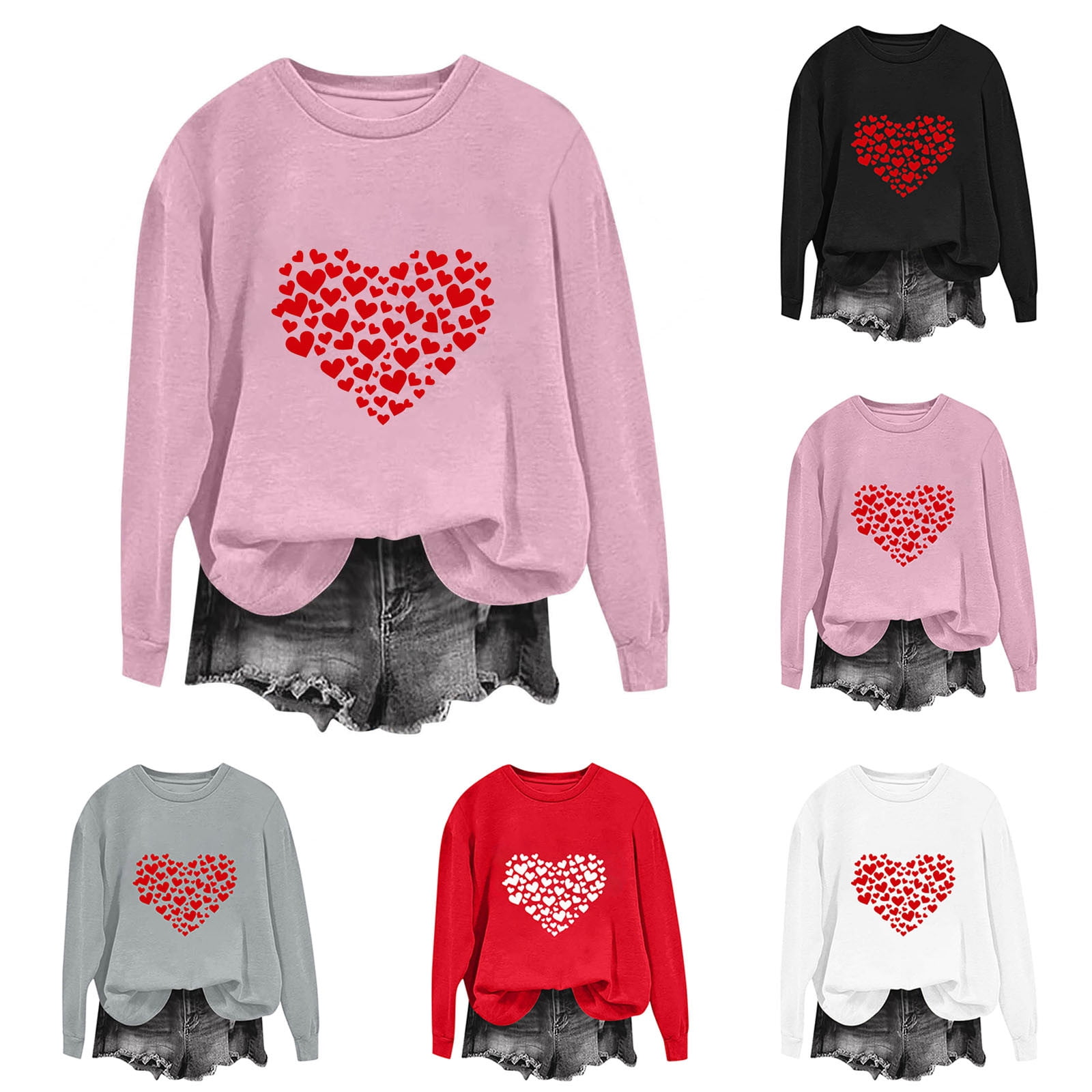 GaThRRgYP Womens Relaxed Long Sleeve Sweatshirt,Fashion Womens Casual ...