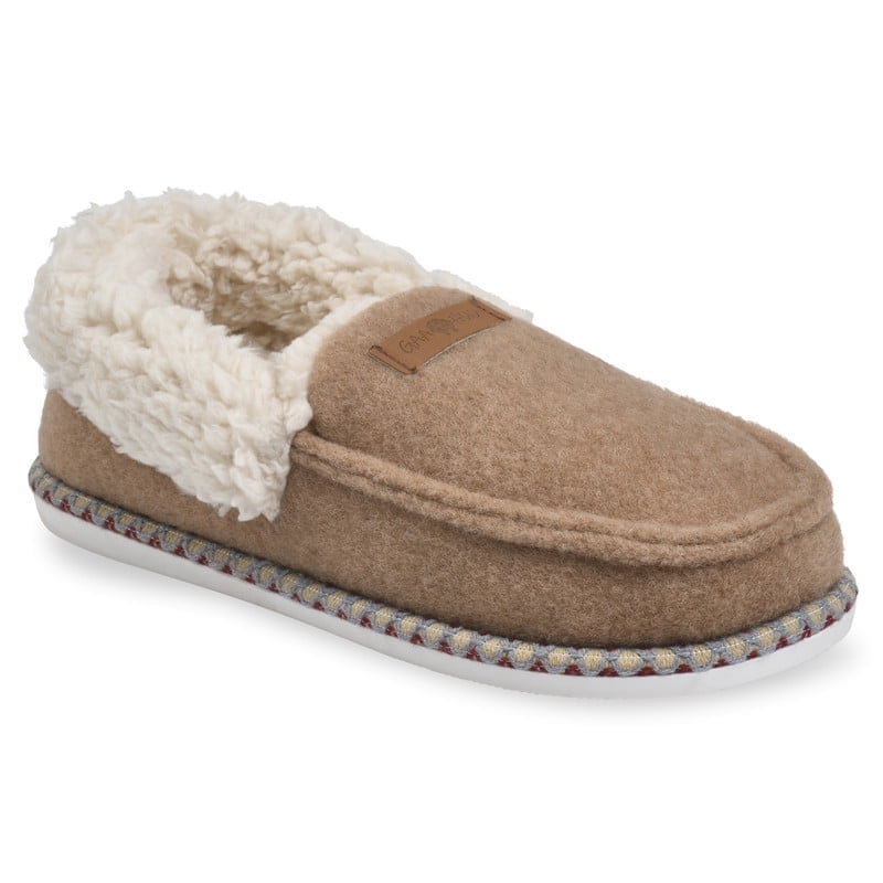 Gaahuu womens faux wool memory foam mocassin slipper - Walmart.com