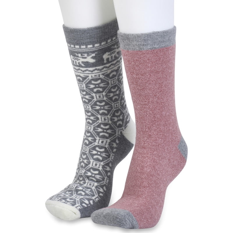 Gaahuu womens super soft fully cushioned thermal boot socks-2 pr pack ...