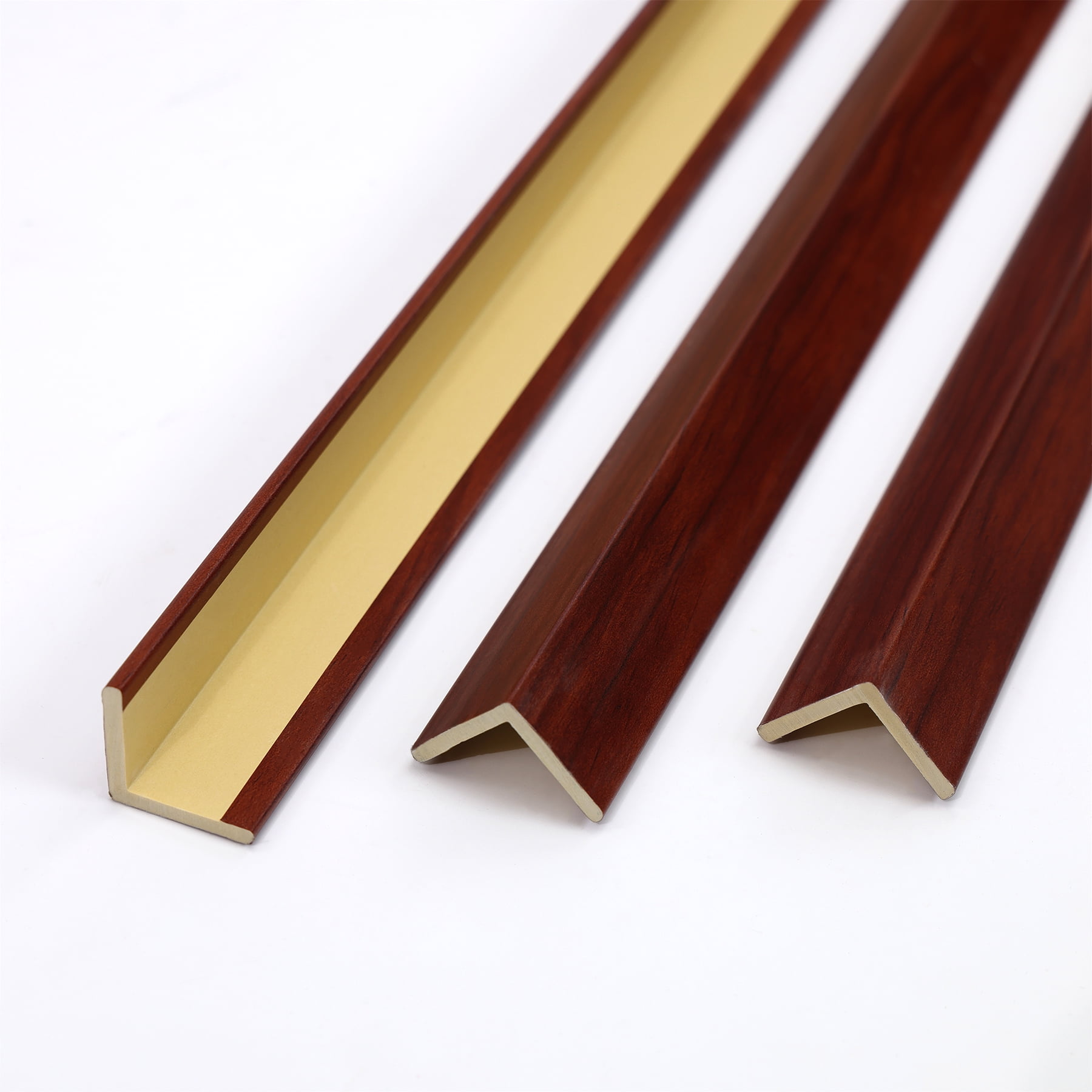 Gaahing 3 Pcs 39" Wall Corner Guards, Walnut Wood Grain L-Shaped ...