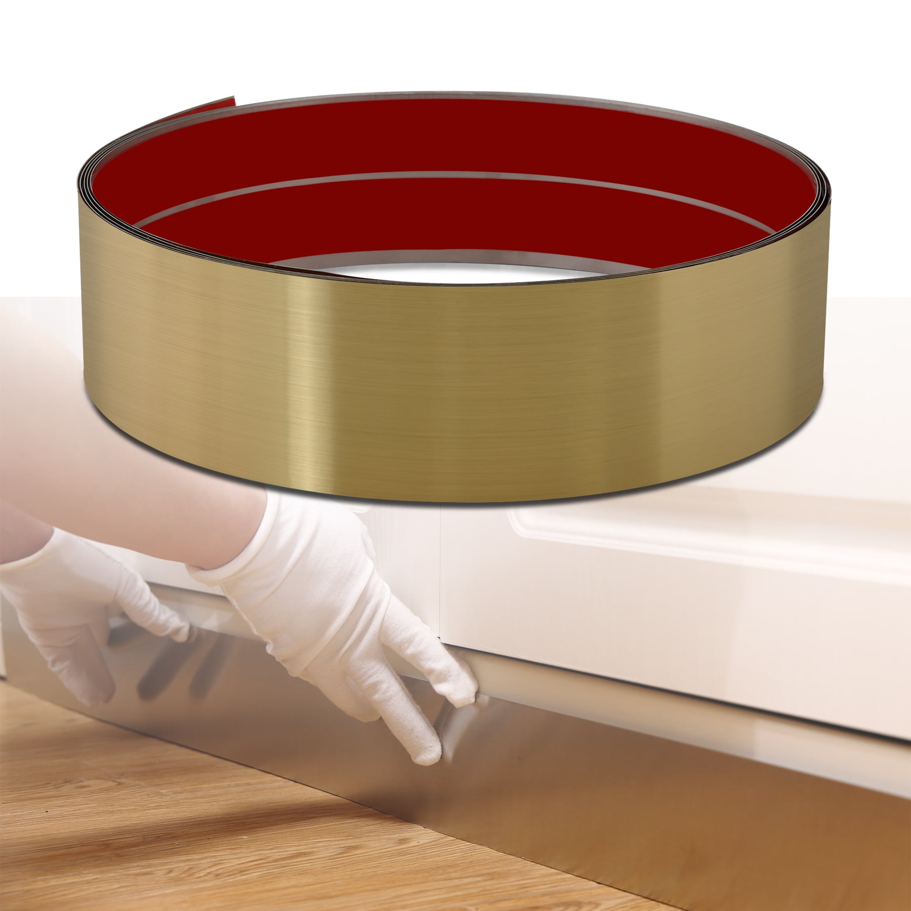 Gaahing Brushed Gold Metal Kick Plate, Self-Adhesive Kickplate ...