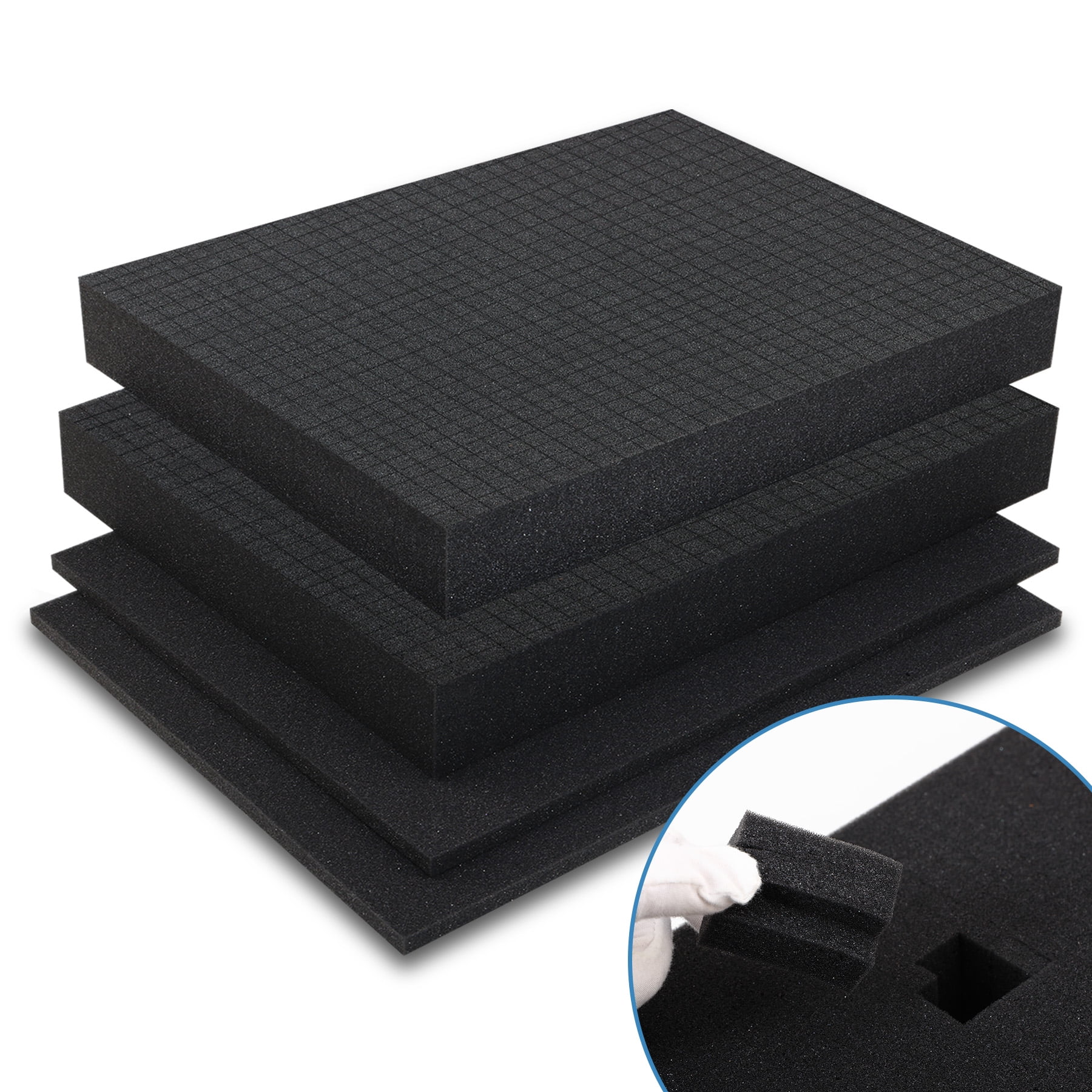 Gaahing Pick and Pluck Foam Inserts, Pre-Cubed Pick Apart Sheets for Crafts Toolbox Game Box ...