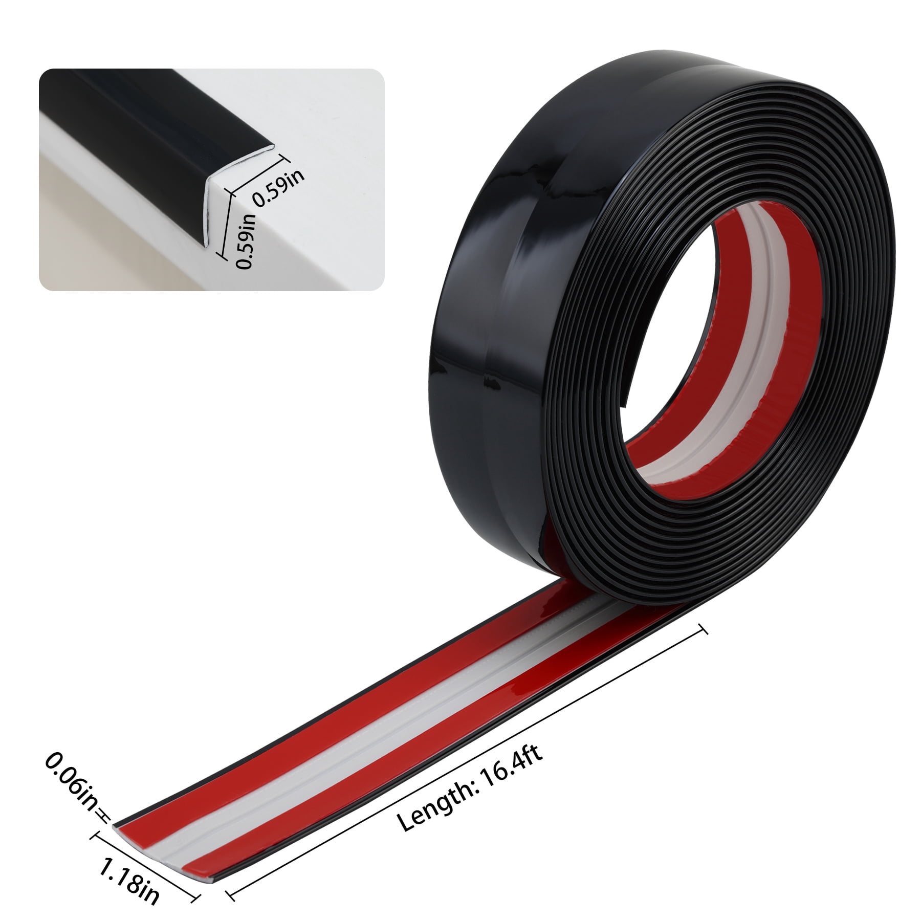 Gaahing Shiny Black Multifunctional Molding Trim for Wall Table Edge ...