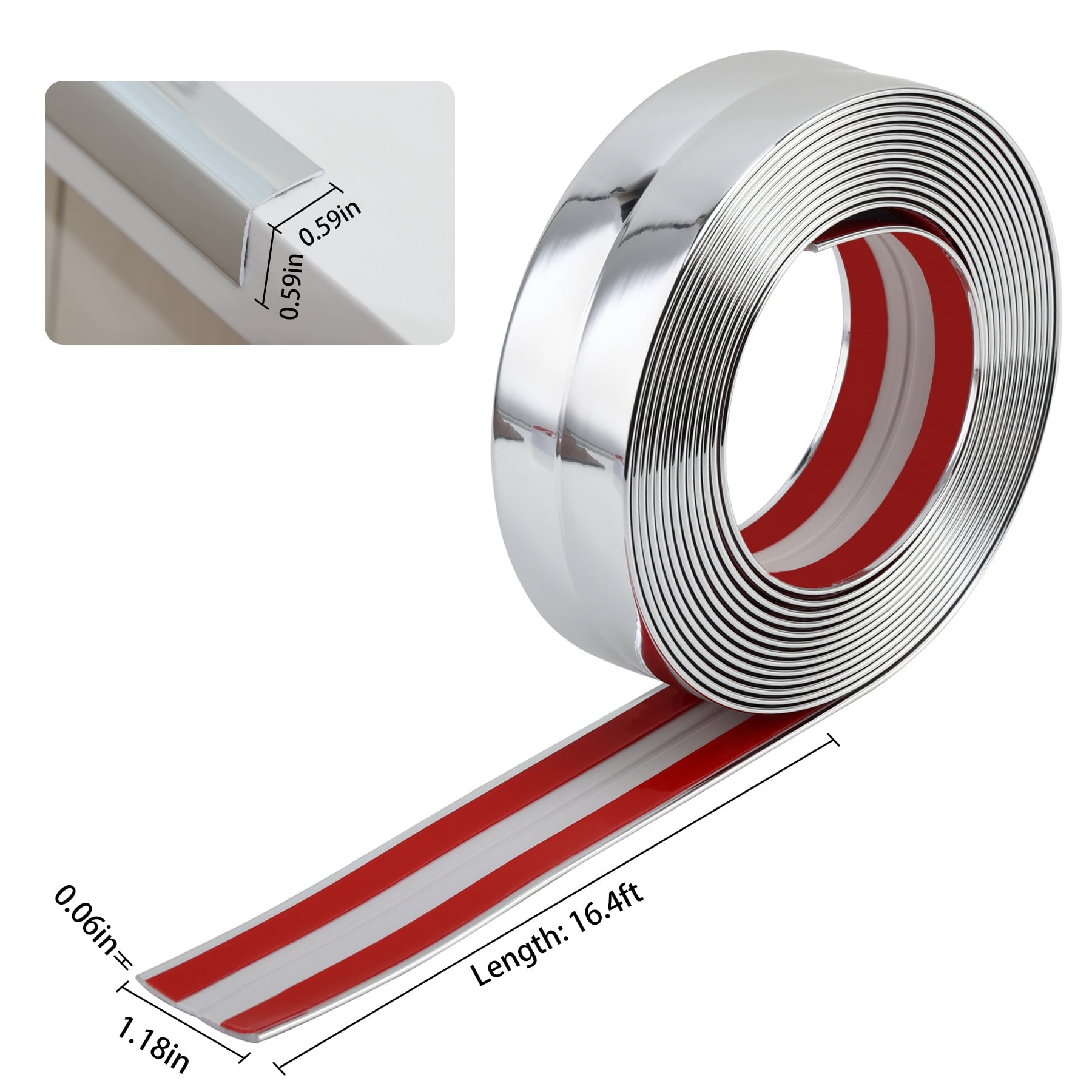 Gaahing Shiny Silver Multifunctional Molding Trim for Wall Table Edge ...