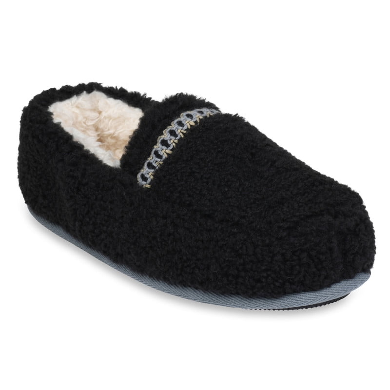 Gaahuu womens berber tape trimmed memory foam mocassin slipper ...