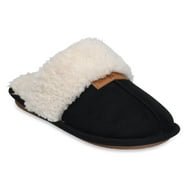 Joyspun Women's Suede Platform Clog Slippers - Walmart.com