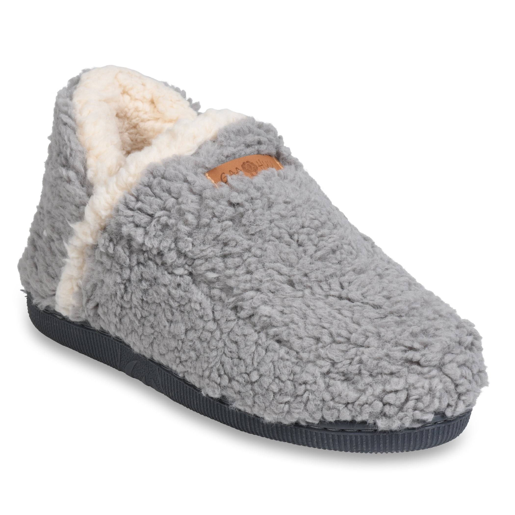 Gaahuu womens berber, faux shearling lined memory foam slipper boot ...