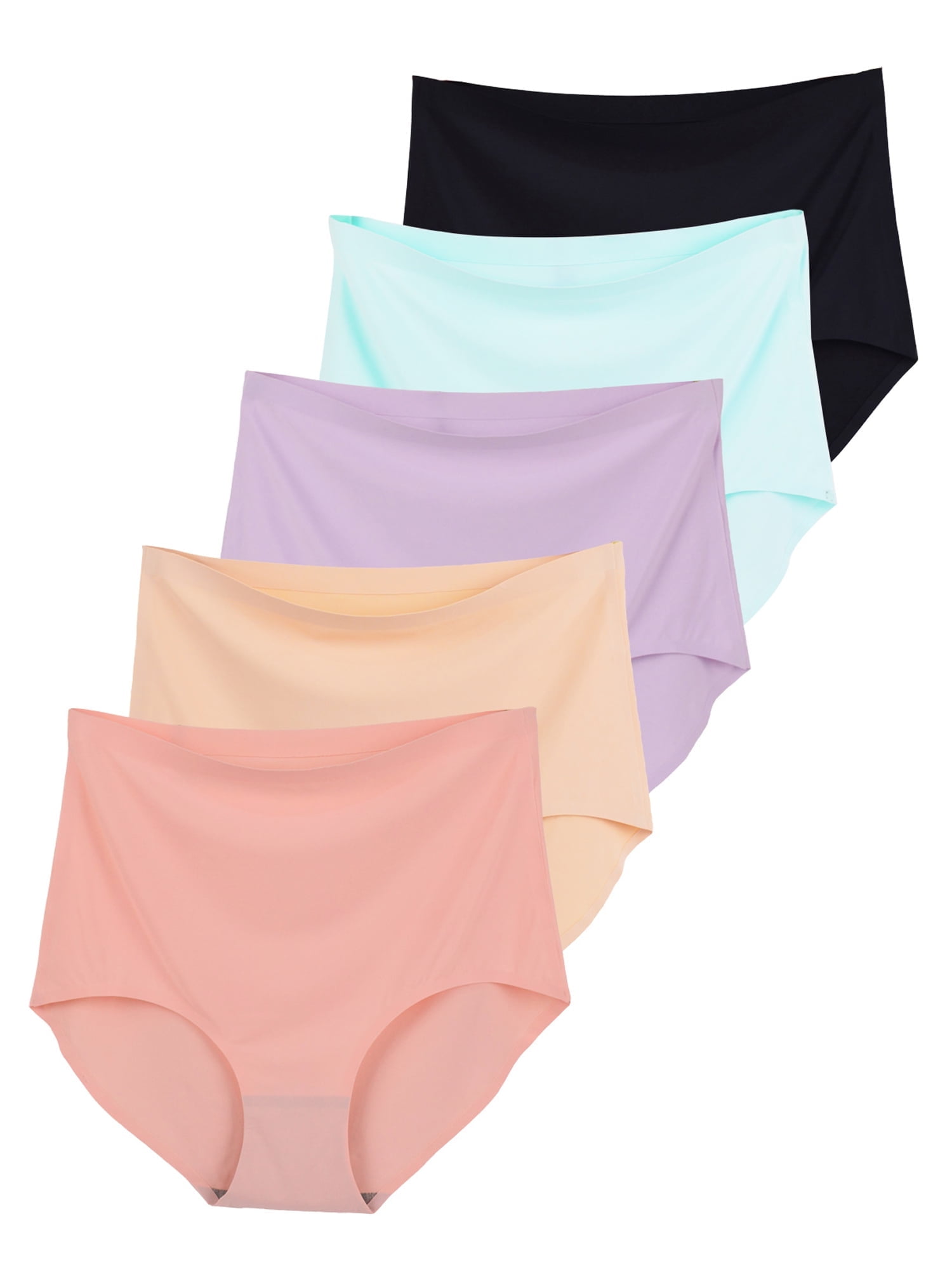GaaiKei Women's Seamless Hipster Panties Invisible High Waist No Show ...