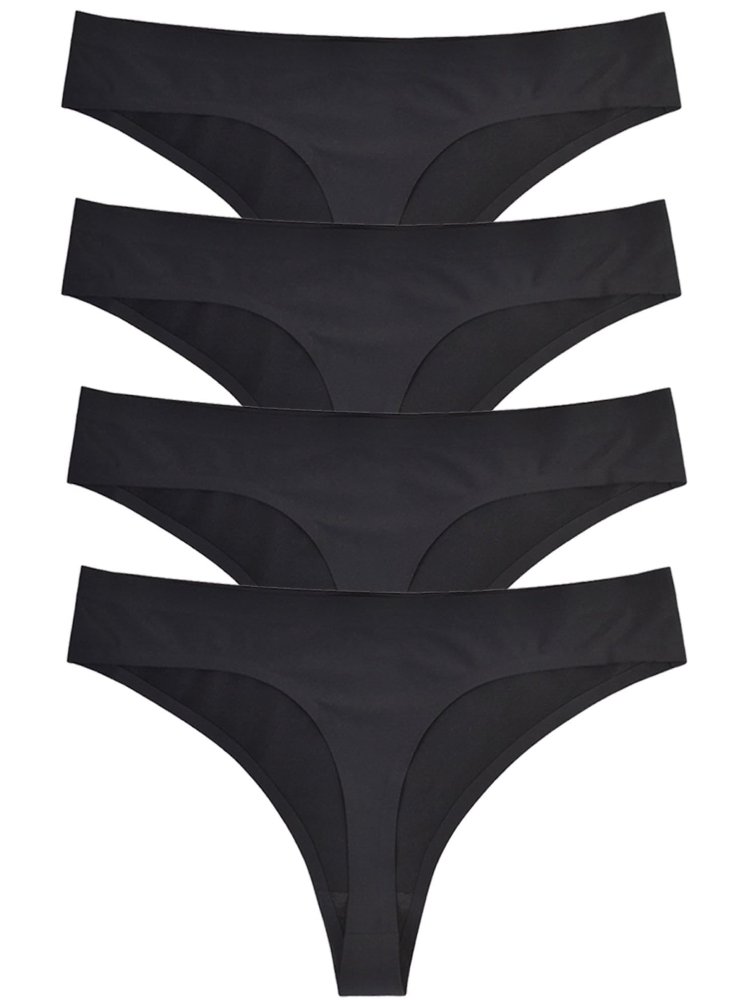 GaaiKei Womens Mid-Rise Seamless Thongs Comfy Ladies Underwear G ...