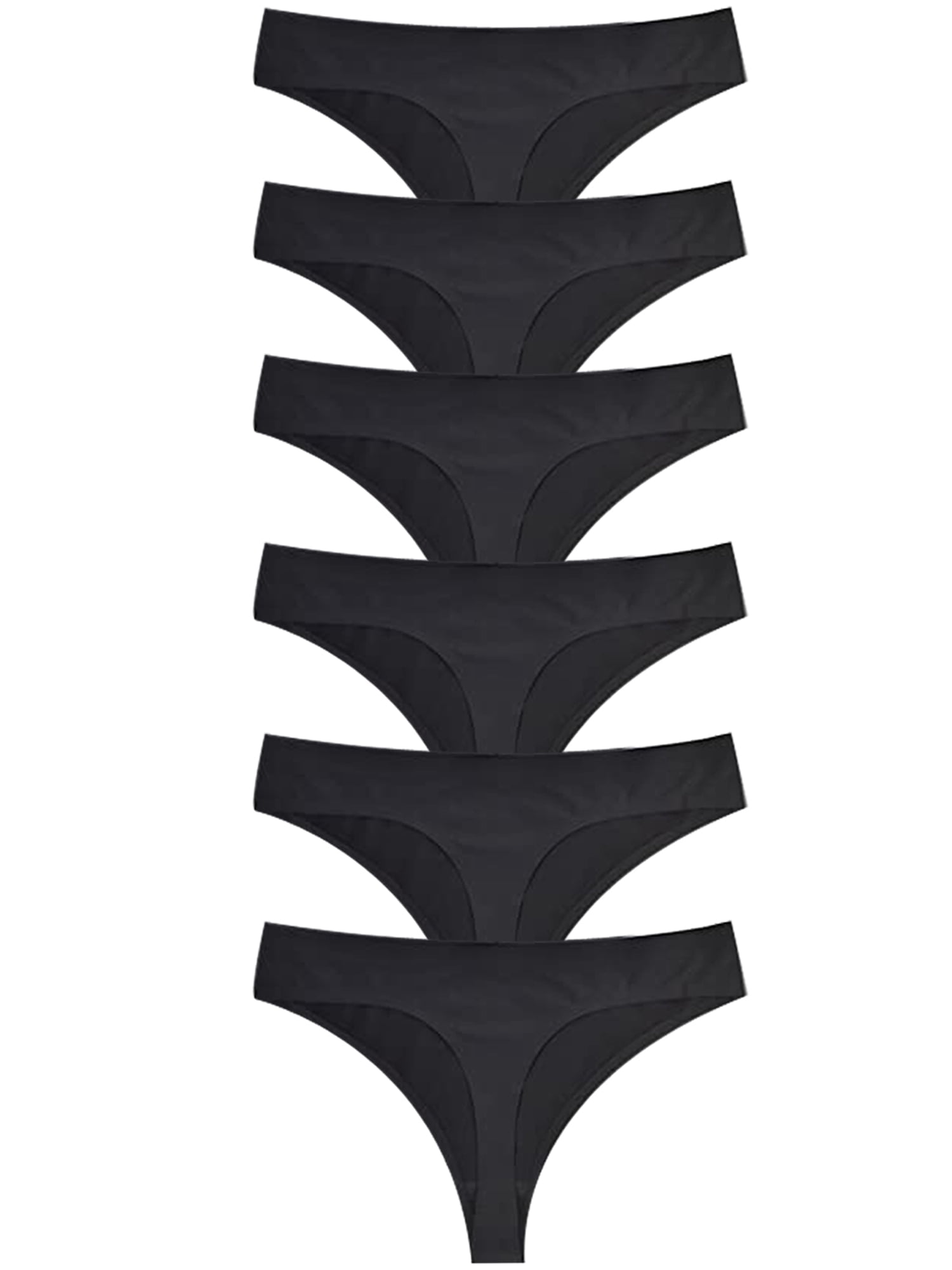 GaaiKei Womens Mid-Rise Seamless Thongs Comfy Ladies Underwear G ...